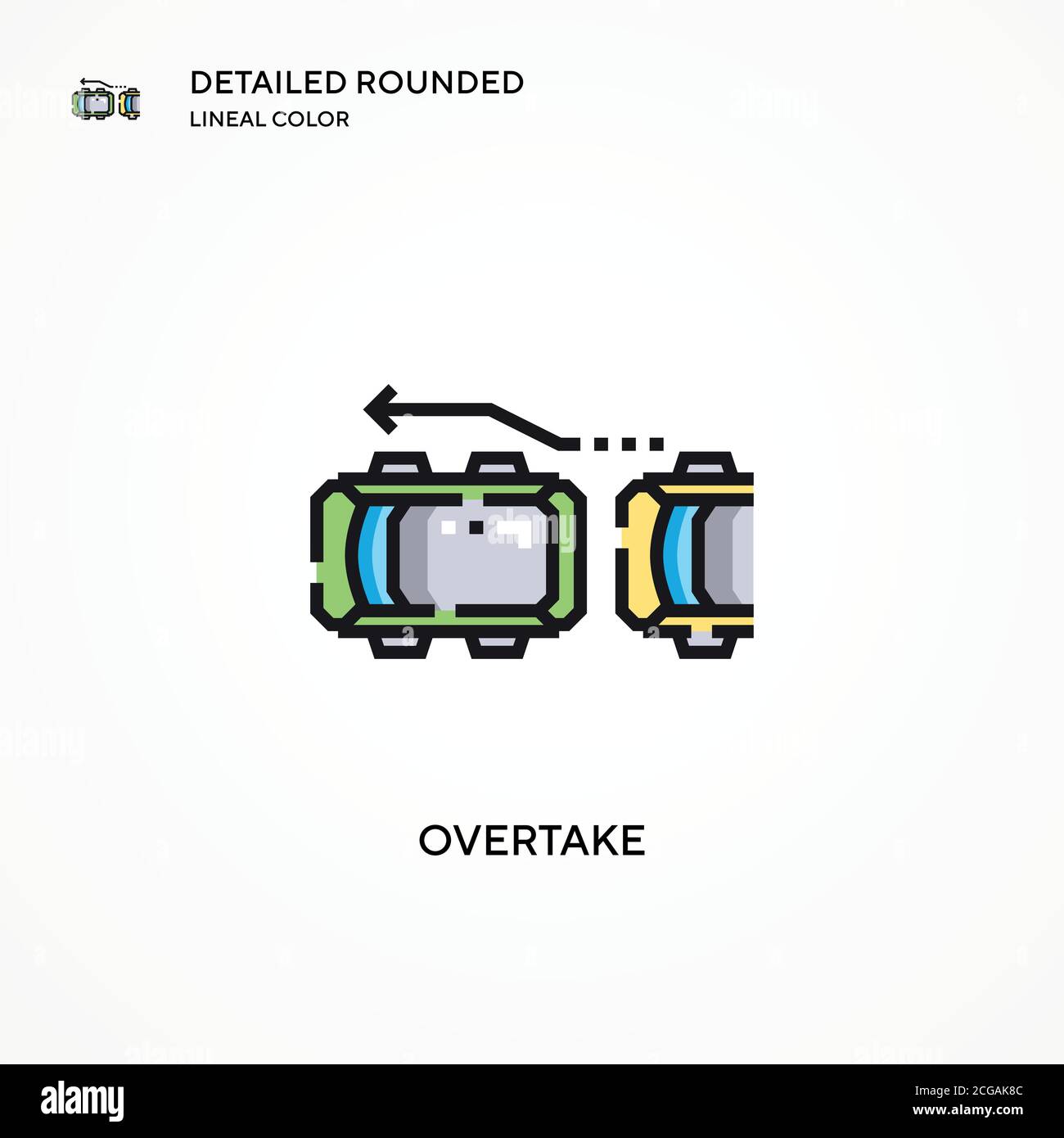 Overtake vector icon. Modern vector illustration concepts. Easy to edit ...