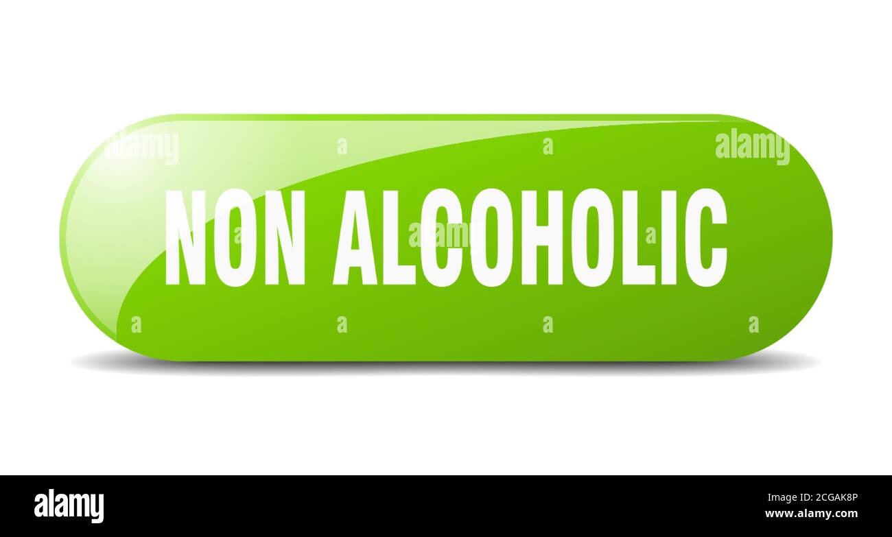 non alcoholic button. rounded glass sign. sticker. banner Stock Vector ...