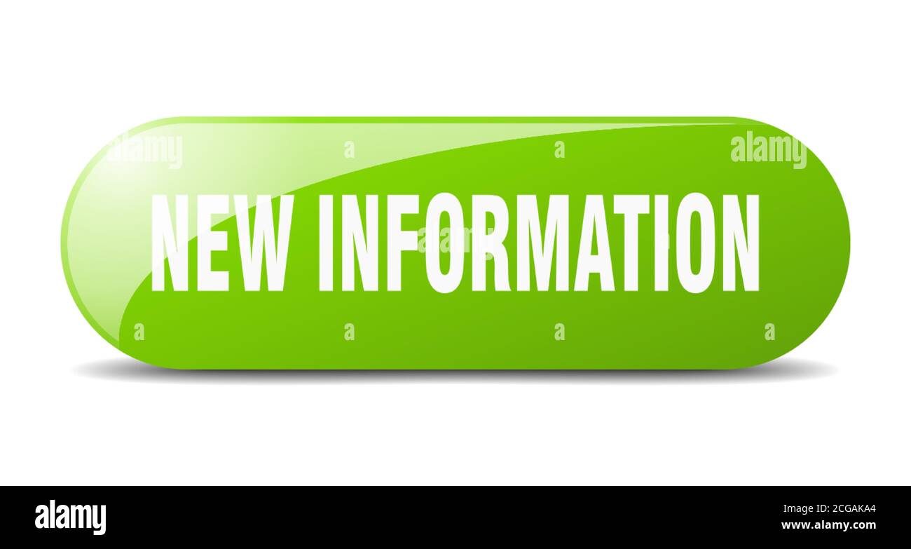 new information button. rounded glass sign. sticker. banner Stock ...