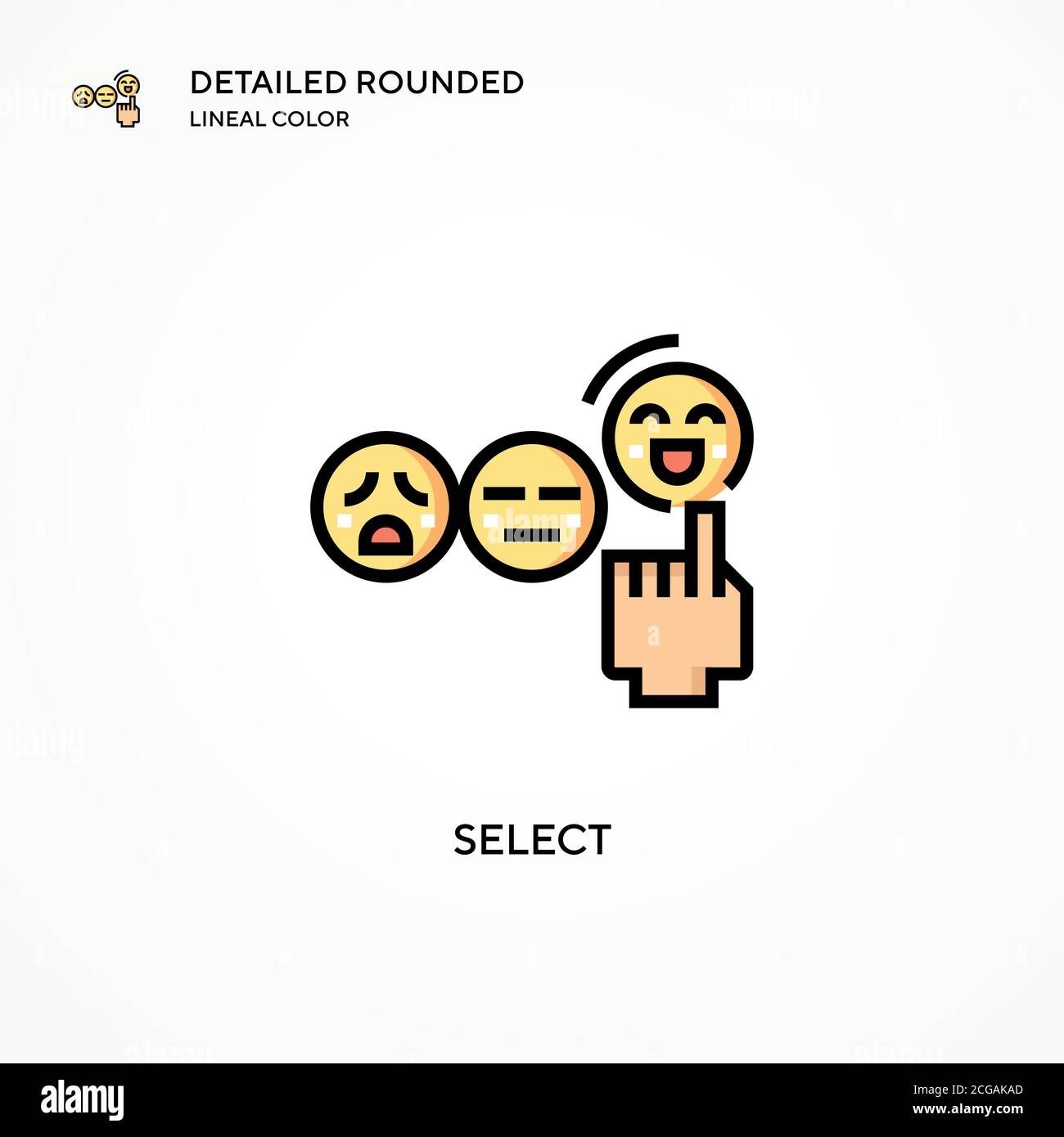Select vector icon. Modern vector illustration concepts. Easy to edit ...