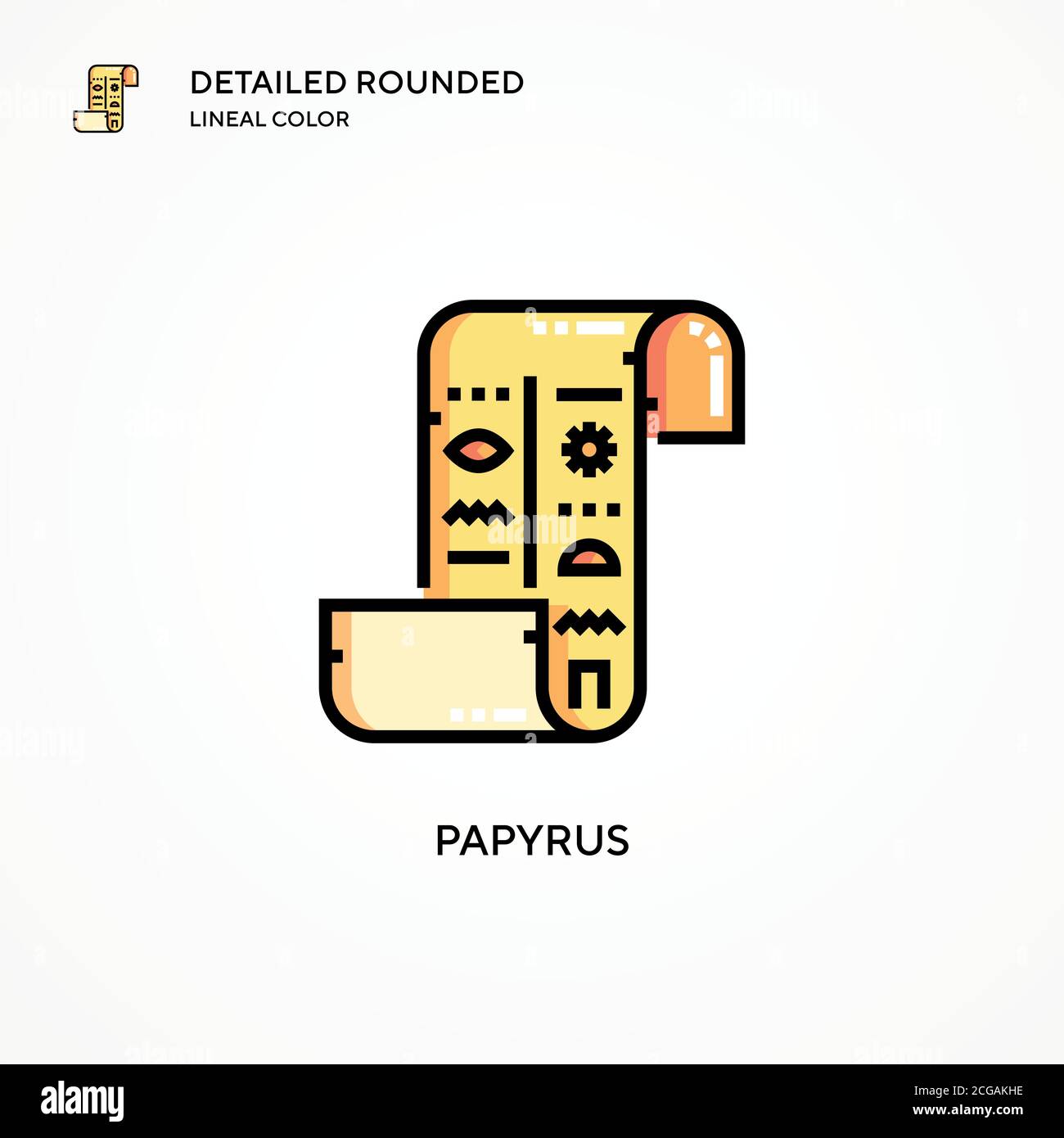 Papyrus vector icon. Modern vector illustration concepts. Easy to edit ...