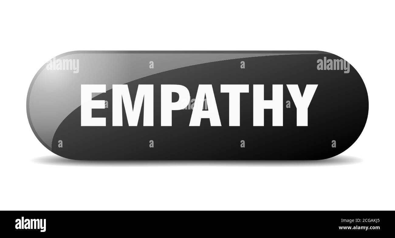 empathy button. rounded glass sign. sticker. banner Stock Vector Image ...