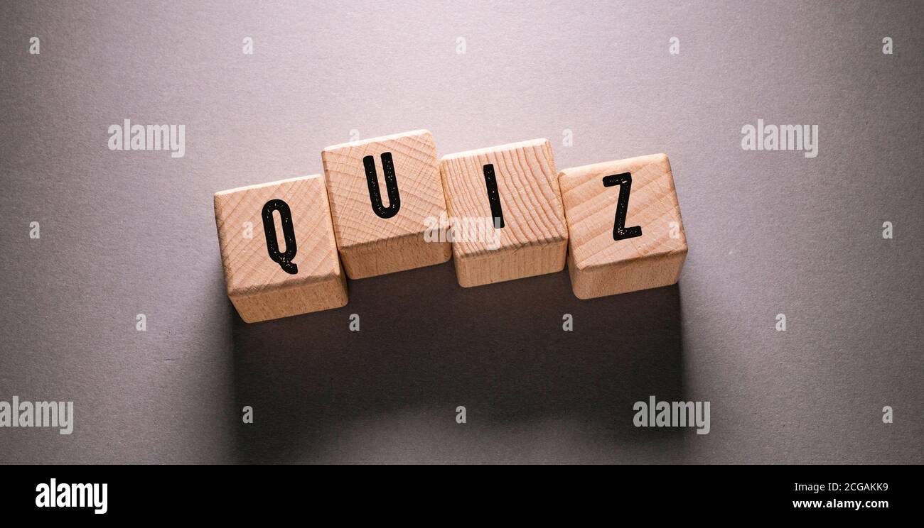 Quiz word hi-res stock photography and images - Alamy