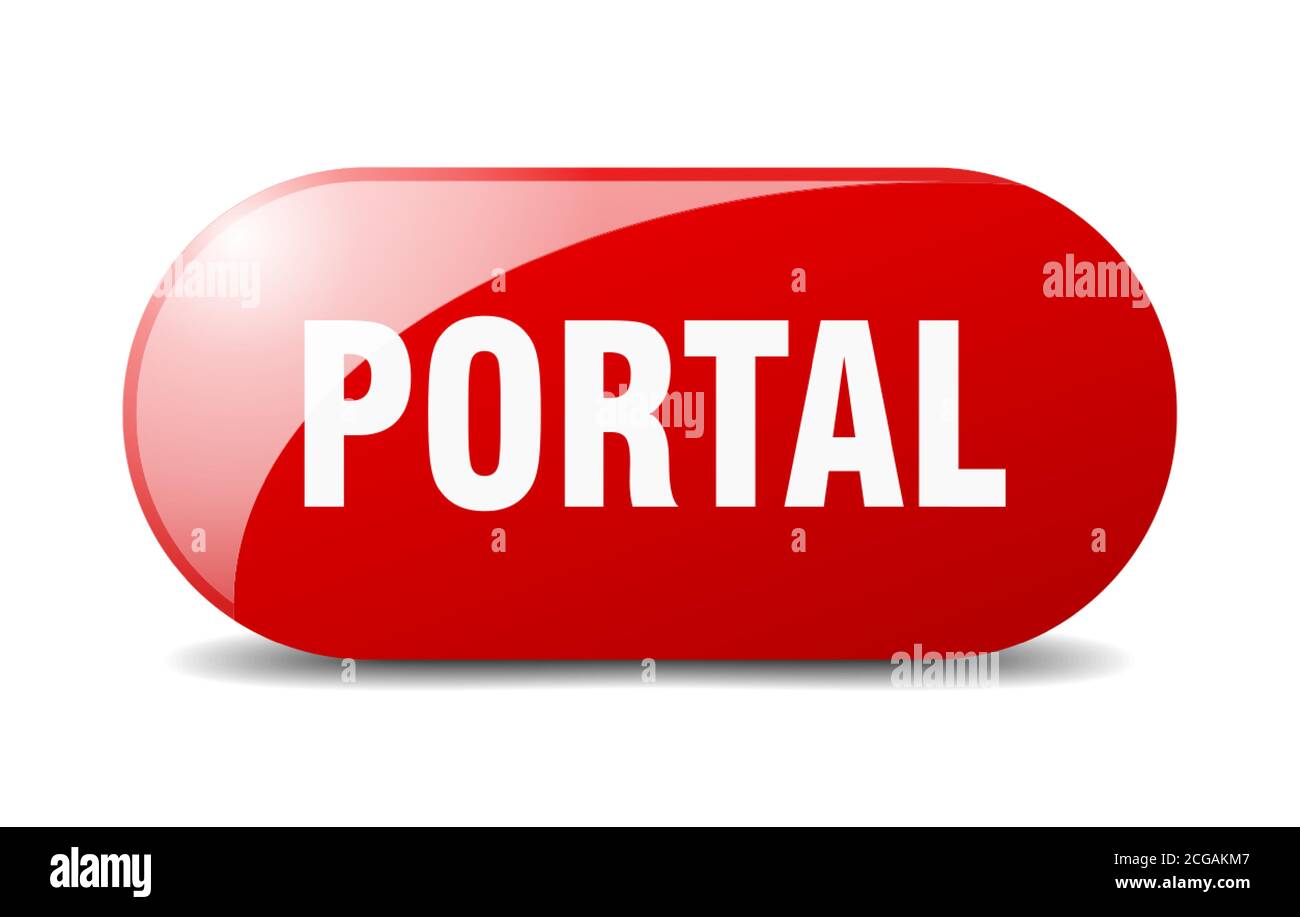 portal button. rounded glass sign. sticker. banner Stock Vector Image ...