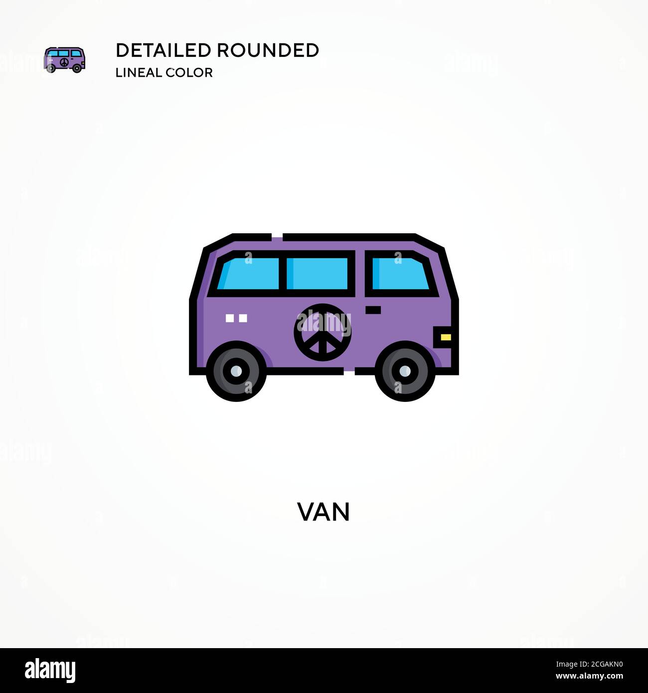 Van vector icon. Modern vector illustration concepts. Easy to edit and ...
