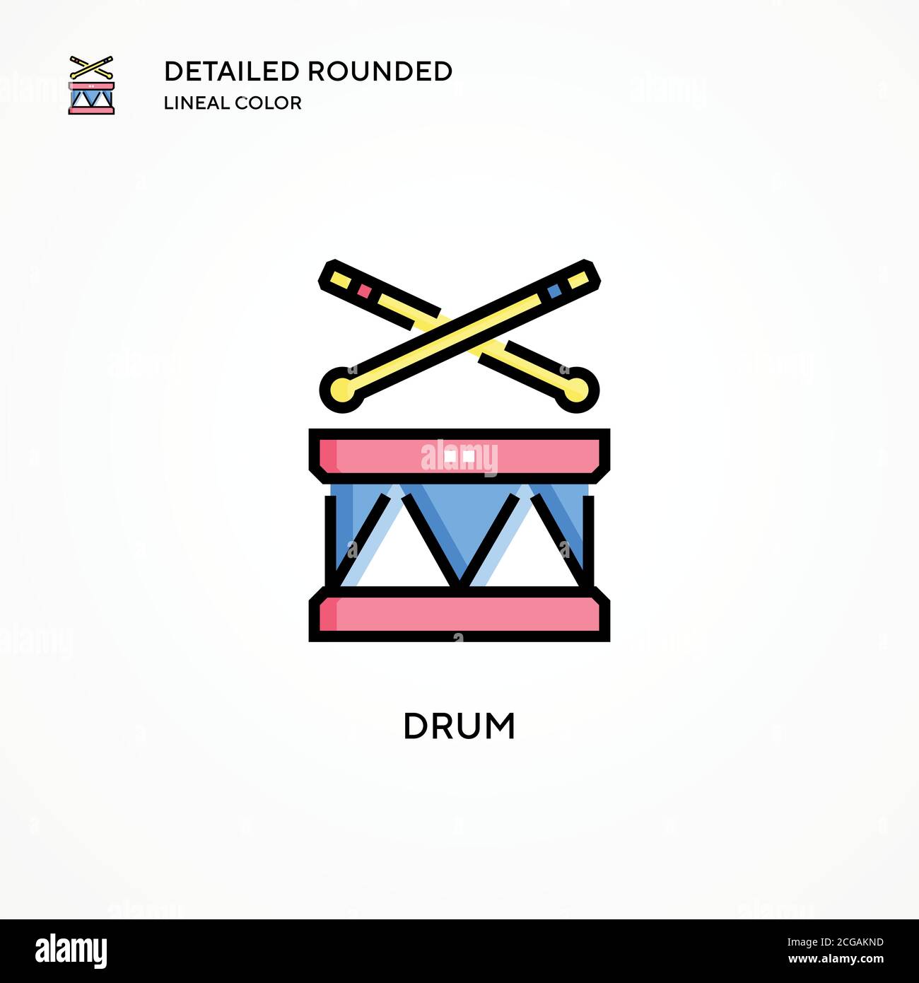 Drum vector icon. Modern vector illustration concepts. Easy to edit and ...