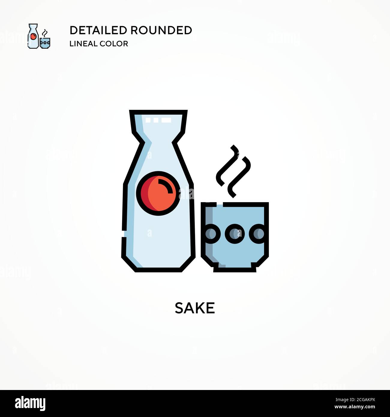 Sake vector icon. Modern vector illustration concepts. Easy to edit and ...