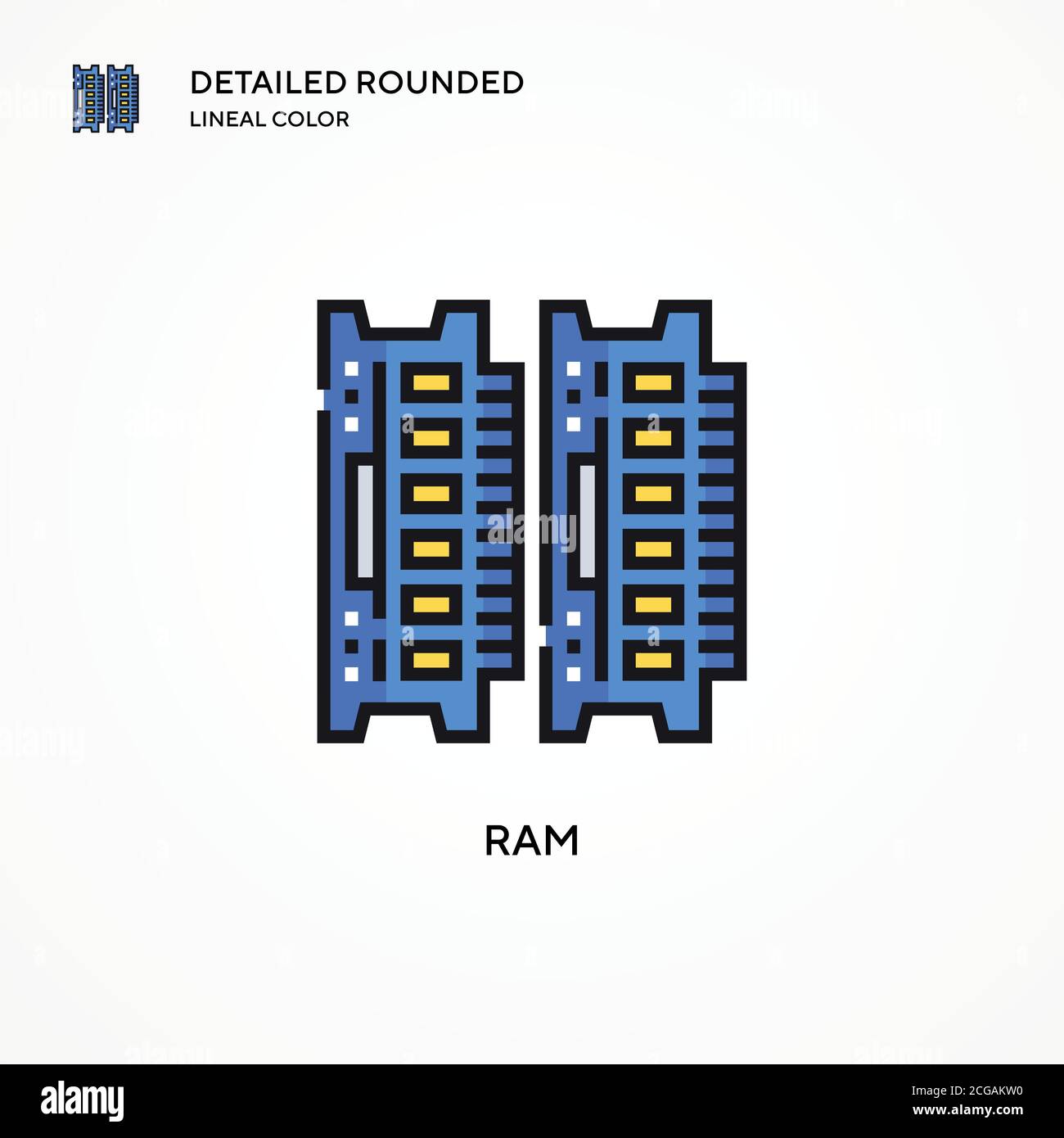 Ram vector icon. Modern vector illustration concepts. Easy to edit and ...