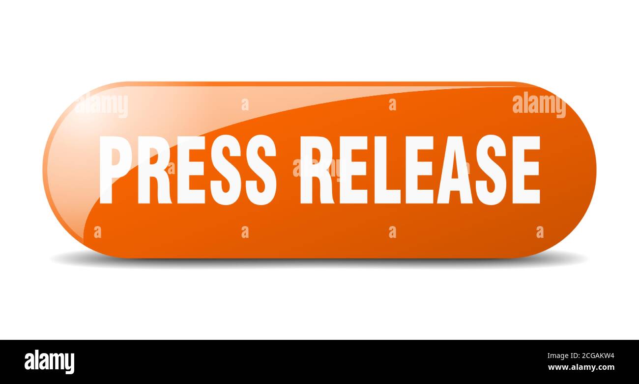 press release button. rounded glass sign. sticker. banner Stock Vector ...