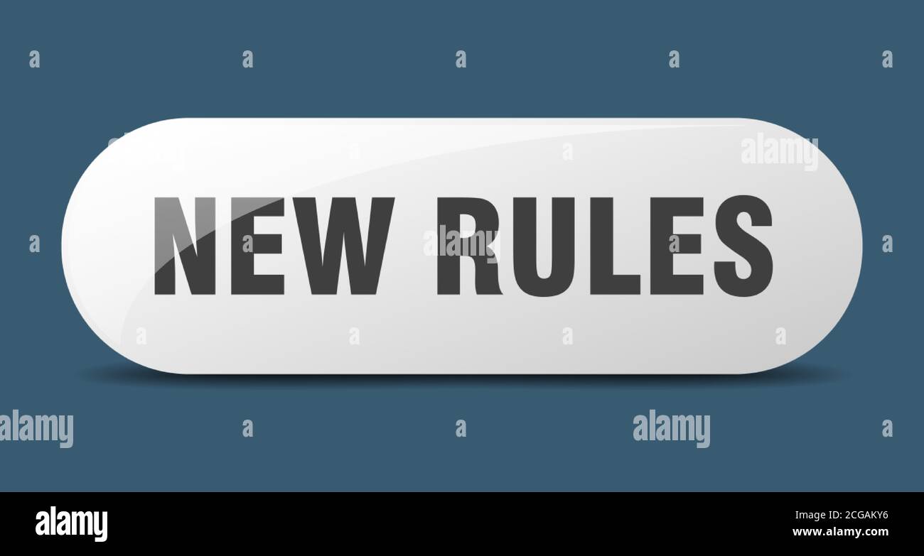 new rules button. rounded glass sign. sticker. banner Stock Vector ...