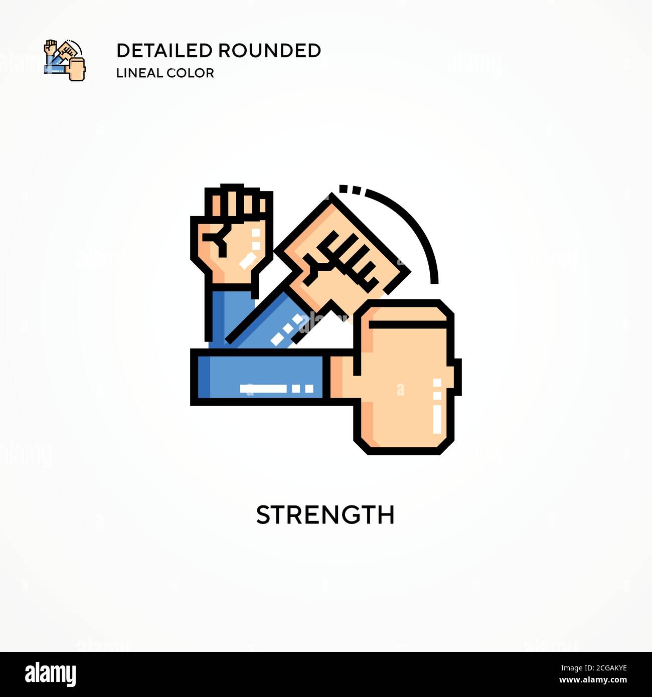Strength vector icon. Modern vector illustration concepts. Easy to edit ...