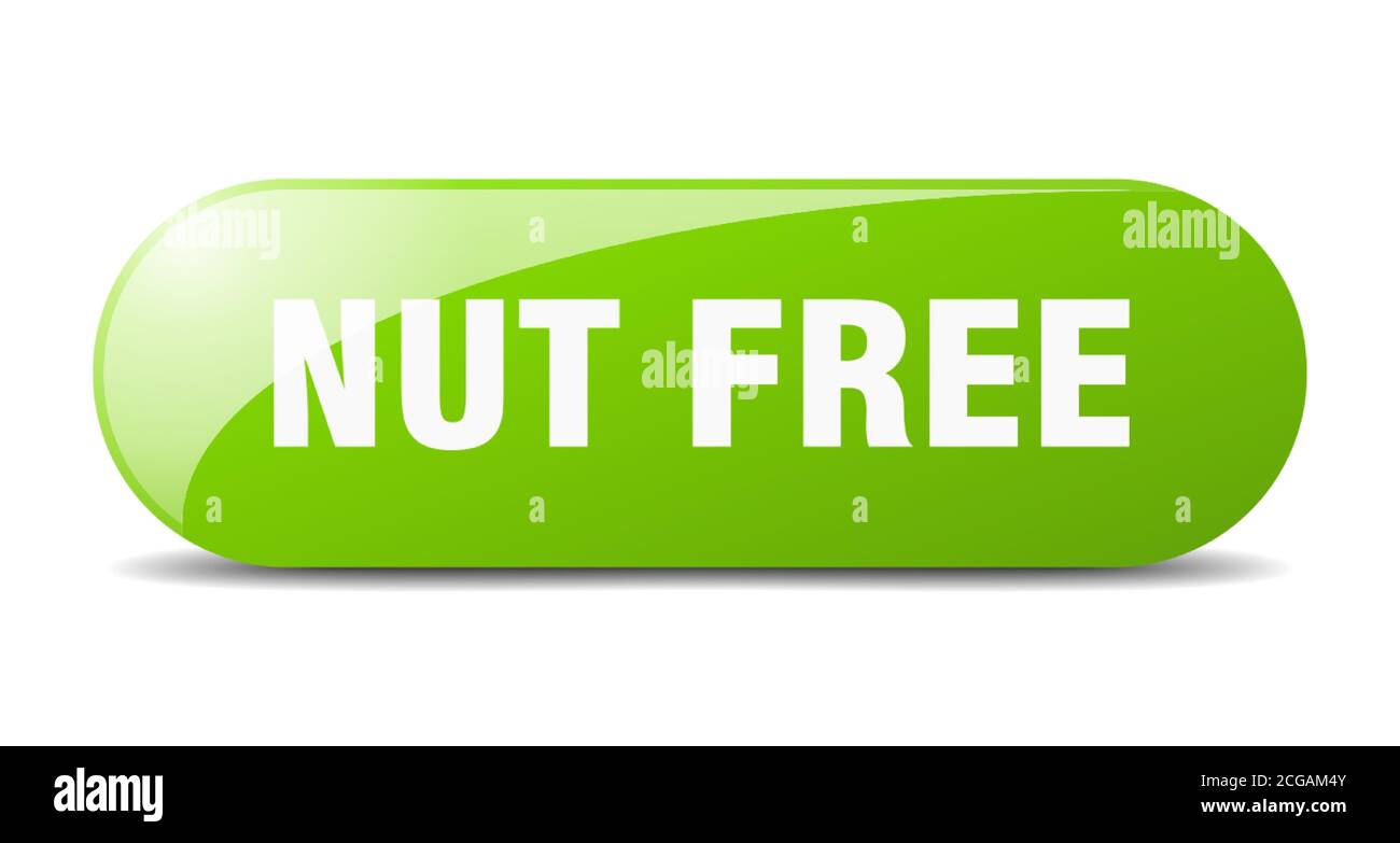 nut free button. rounded glass sign. sticker. banner Stock Vector Image ...