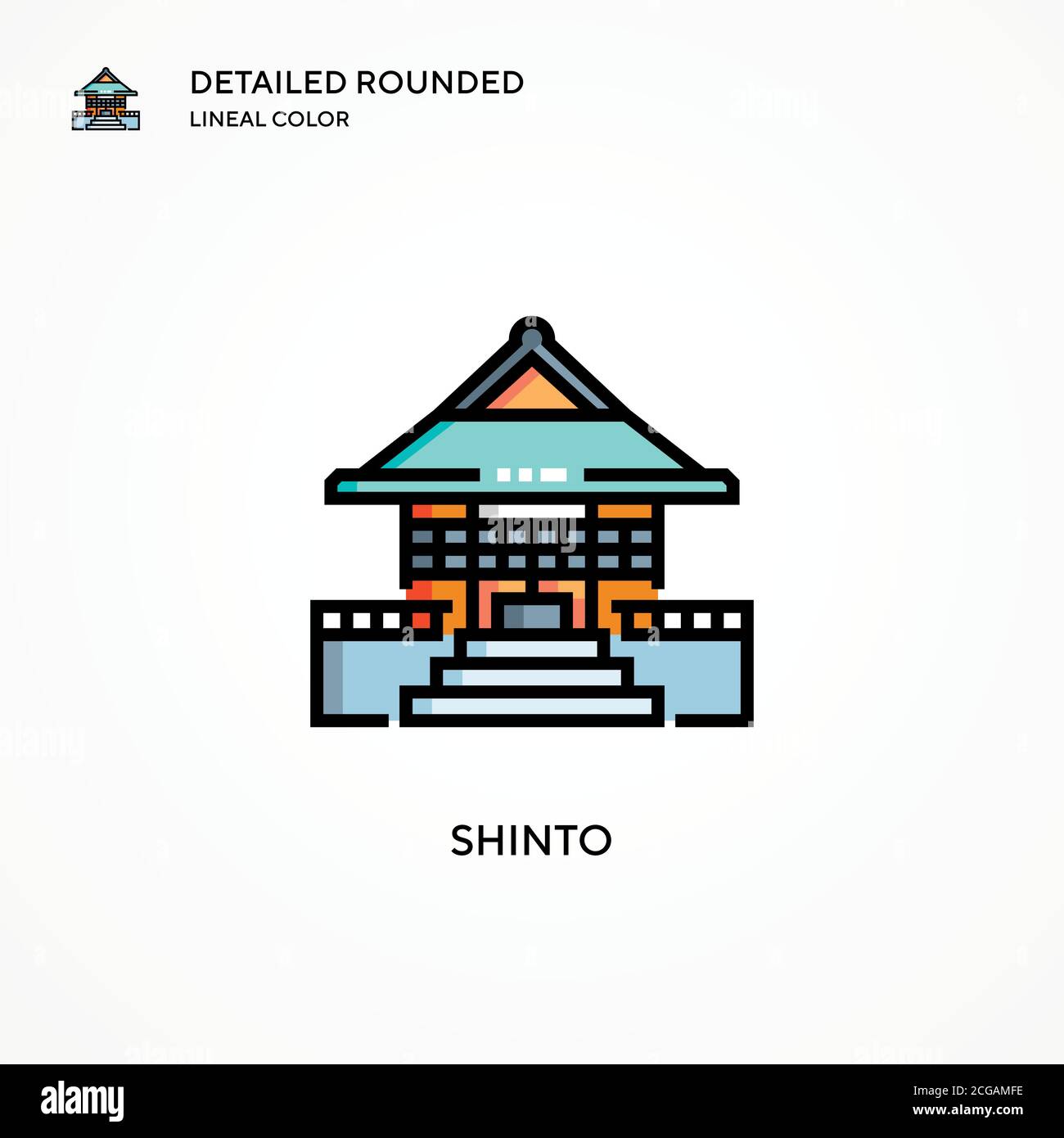 Shinto vector icon. Modern vector illustration concepts. Easy to edit ...