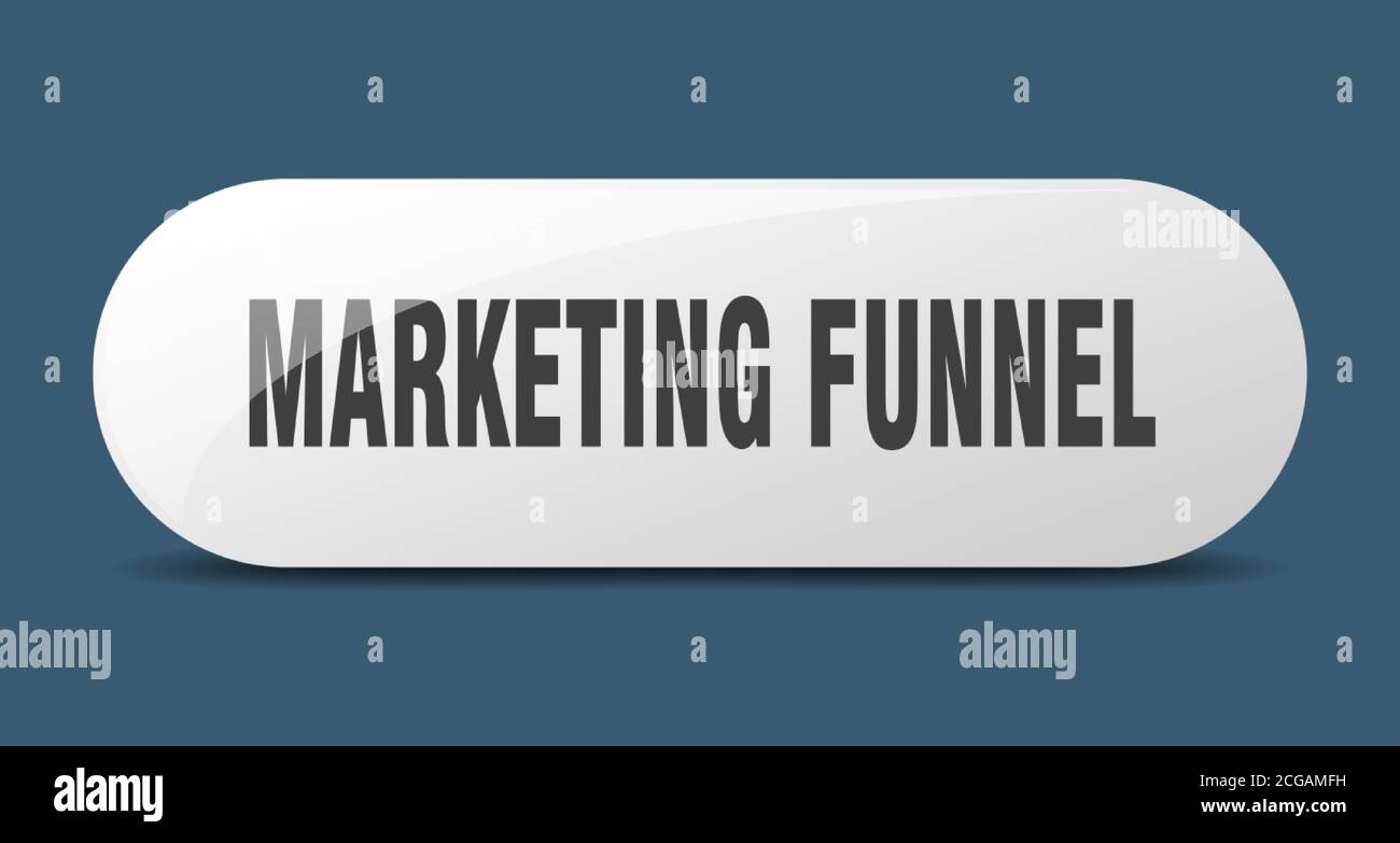 marketing funnel button. rounded glass sign. sticker. banner Stock ...