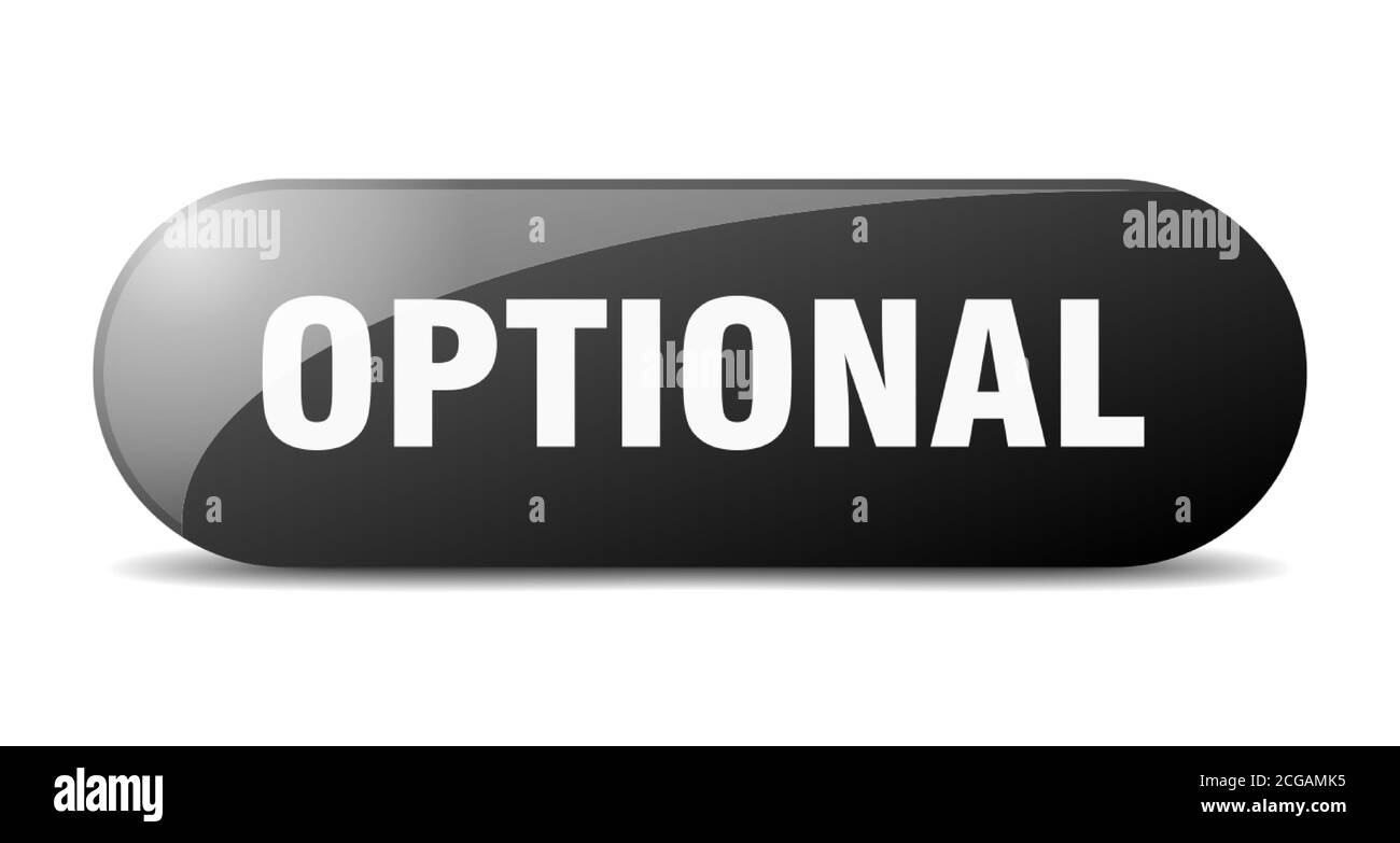 optional button. rounded glass sign. sticker. banner Stock Vector Image ...