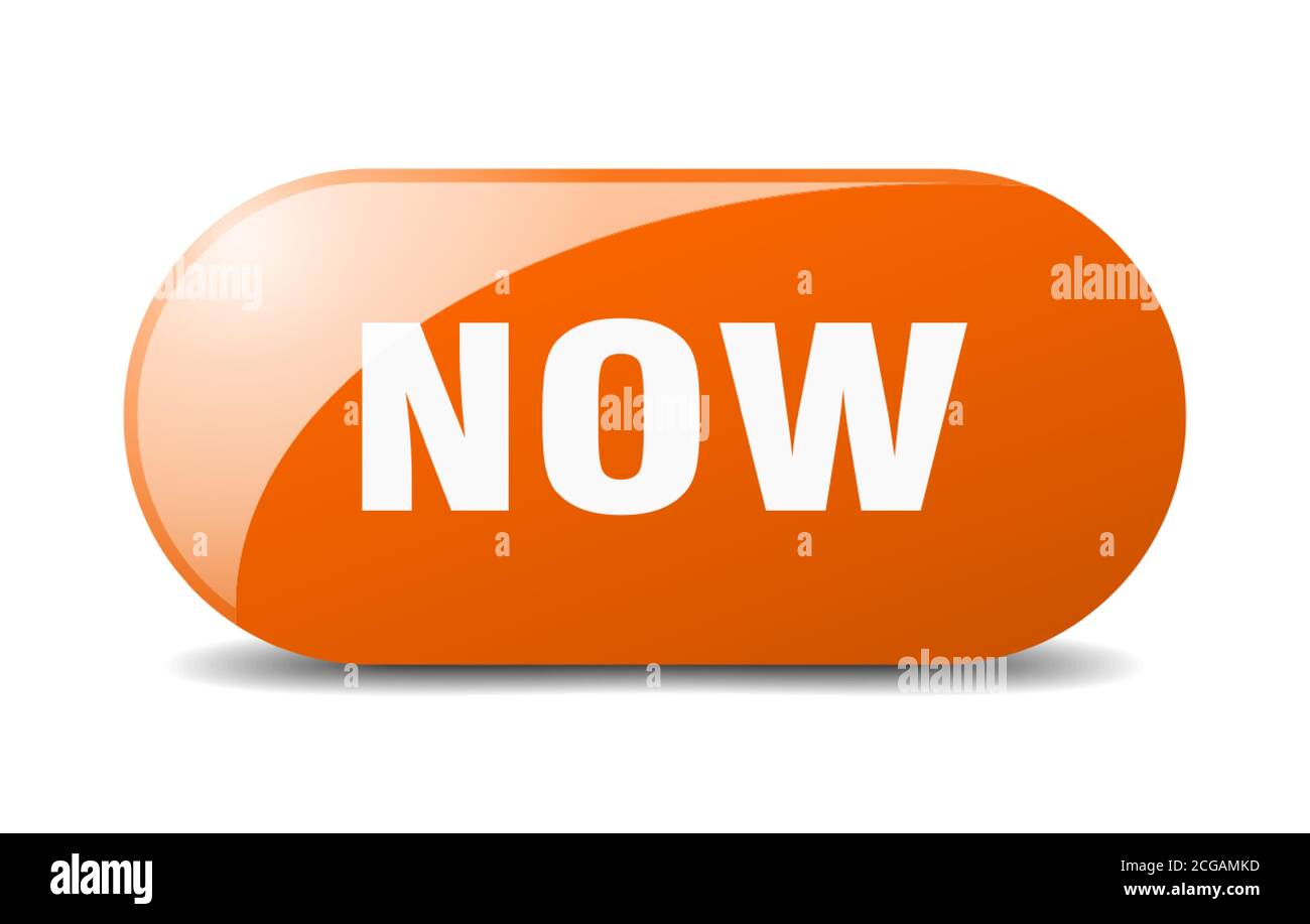 now button. rounded glass sign. sticker. banner Stock Vector Image ...