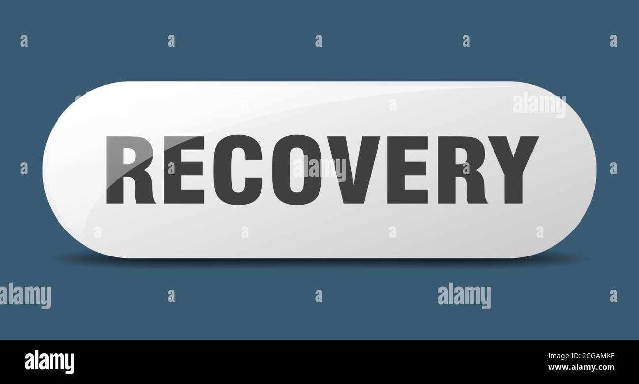 recovery button. rounded glass sign. sticker. banner Stock Vector Image ...