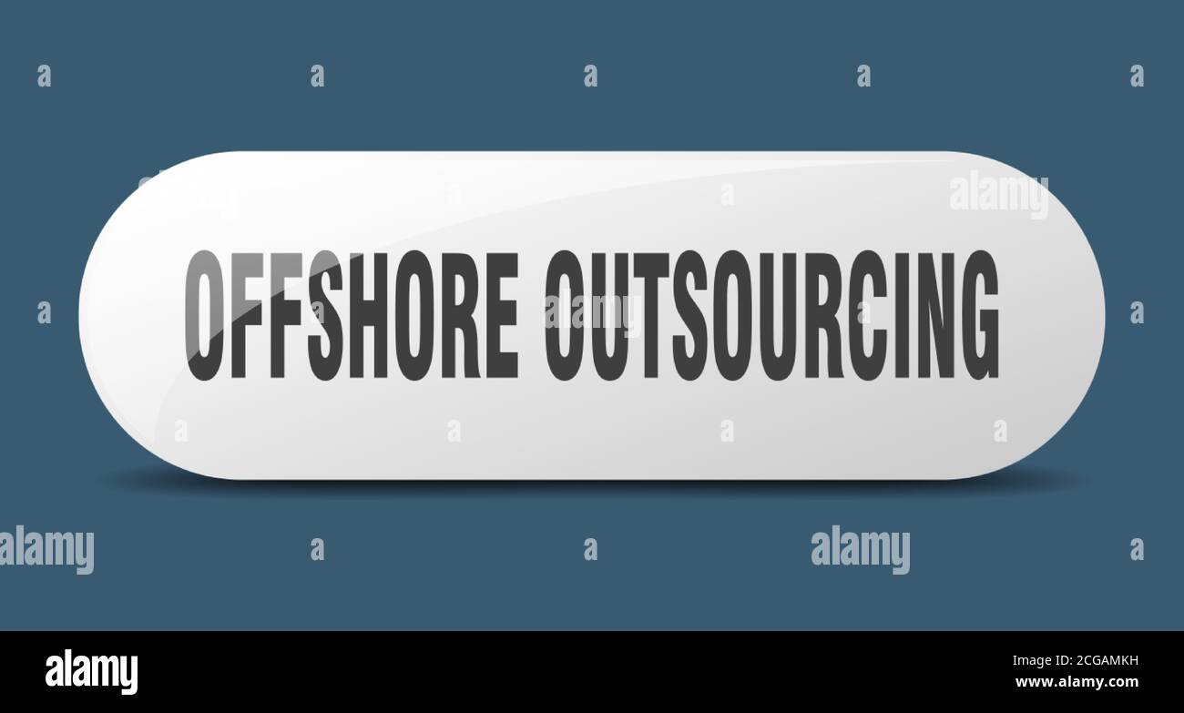 offshore outsourcing button. rounded glass sign. sticker. banner Stock ...