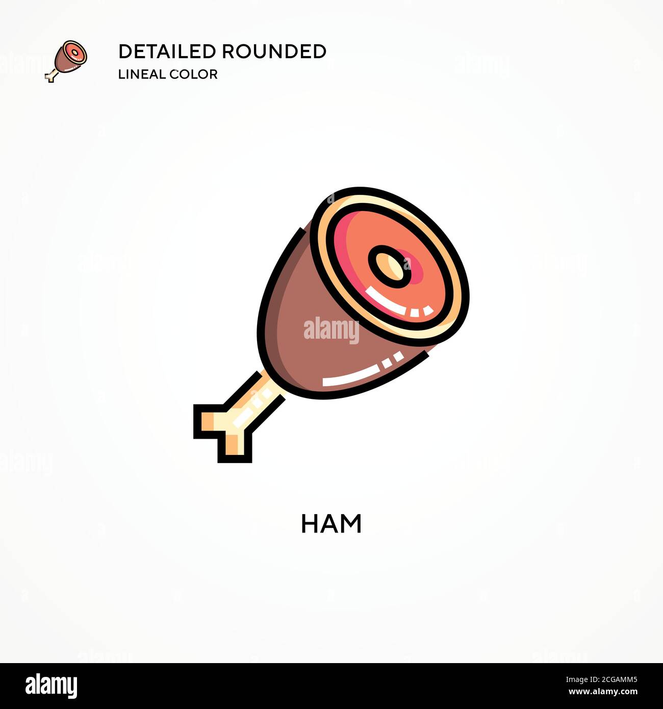 Ham vector icon. Modern vector illustration concepts. Easy to edit and ...
