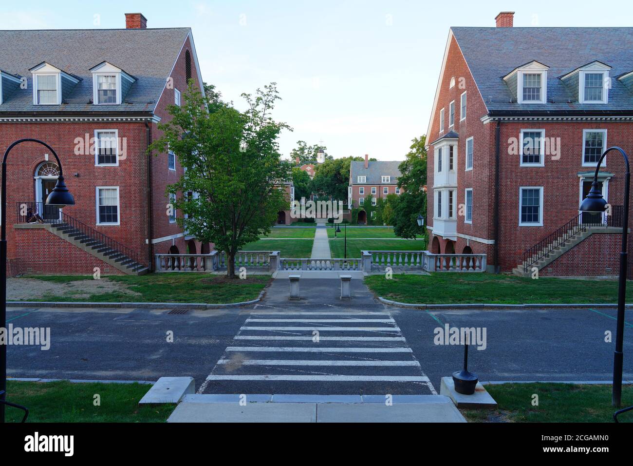 NORTHAMPTON, MA -12 AUG 2020- View of the campus of Smith College, a ...