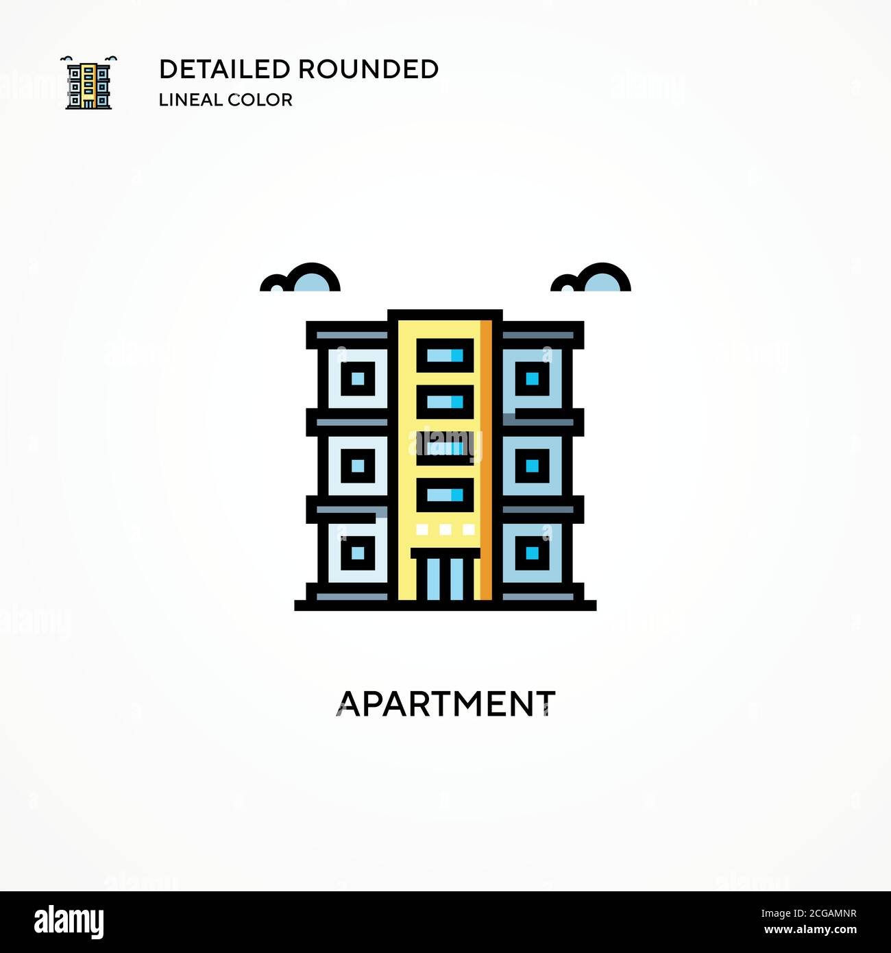 Apartment vector icon. Modern vector illustration concepts. Easy to ...