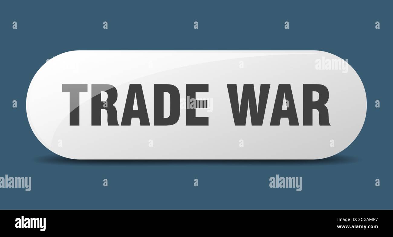 trade war button. rounded glass sign. sticker. banner Stock Vector ...
