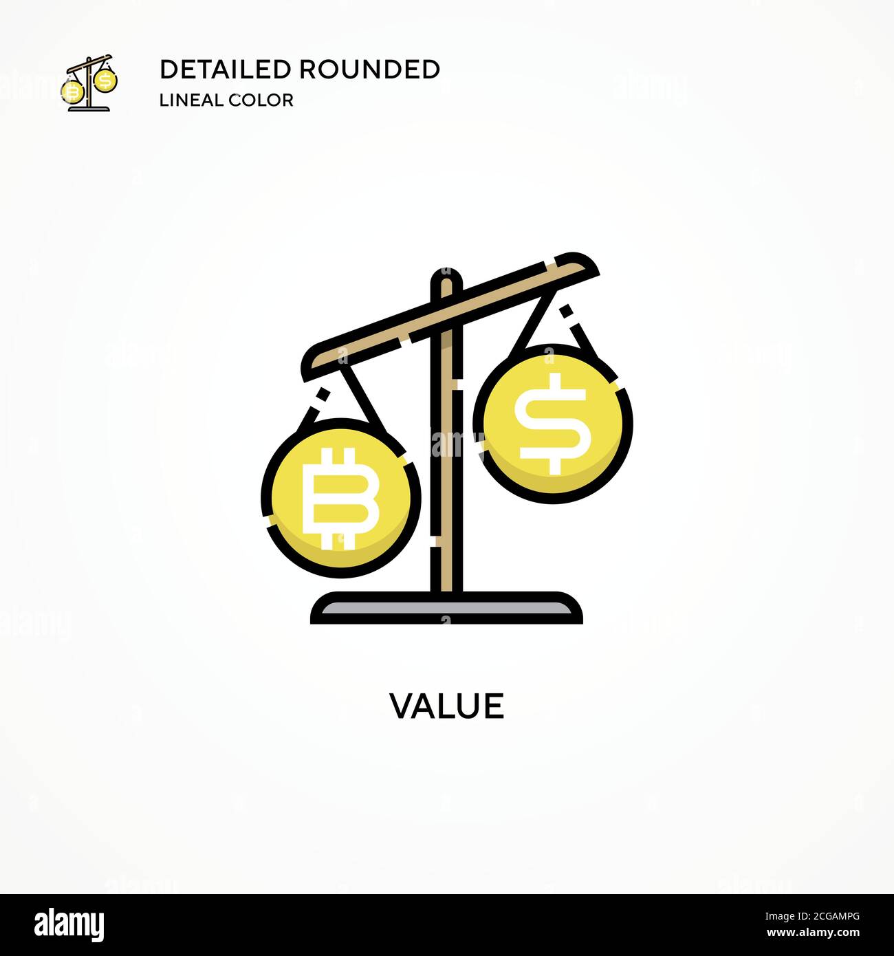 Value vector icon. Modern vector illustration concepts. Easy to edit ...