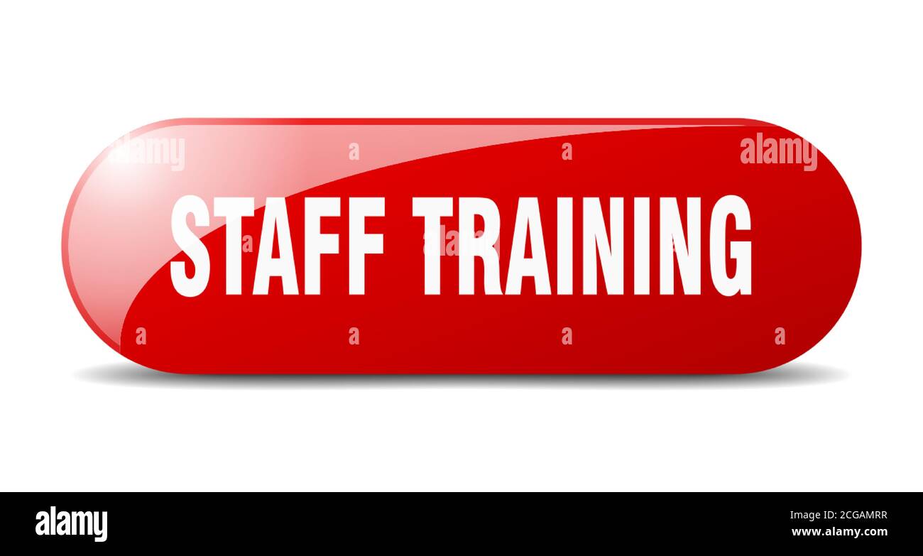staff training button. rounded glass sign. sticker. banner Stock Vector ...