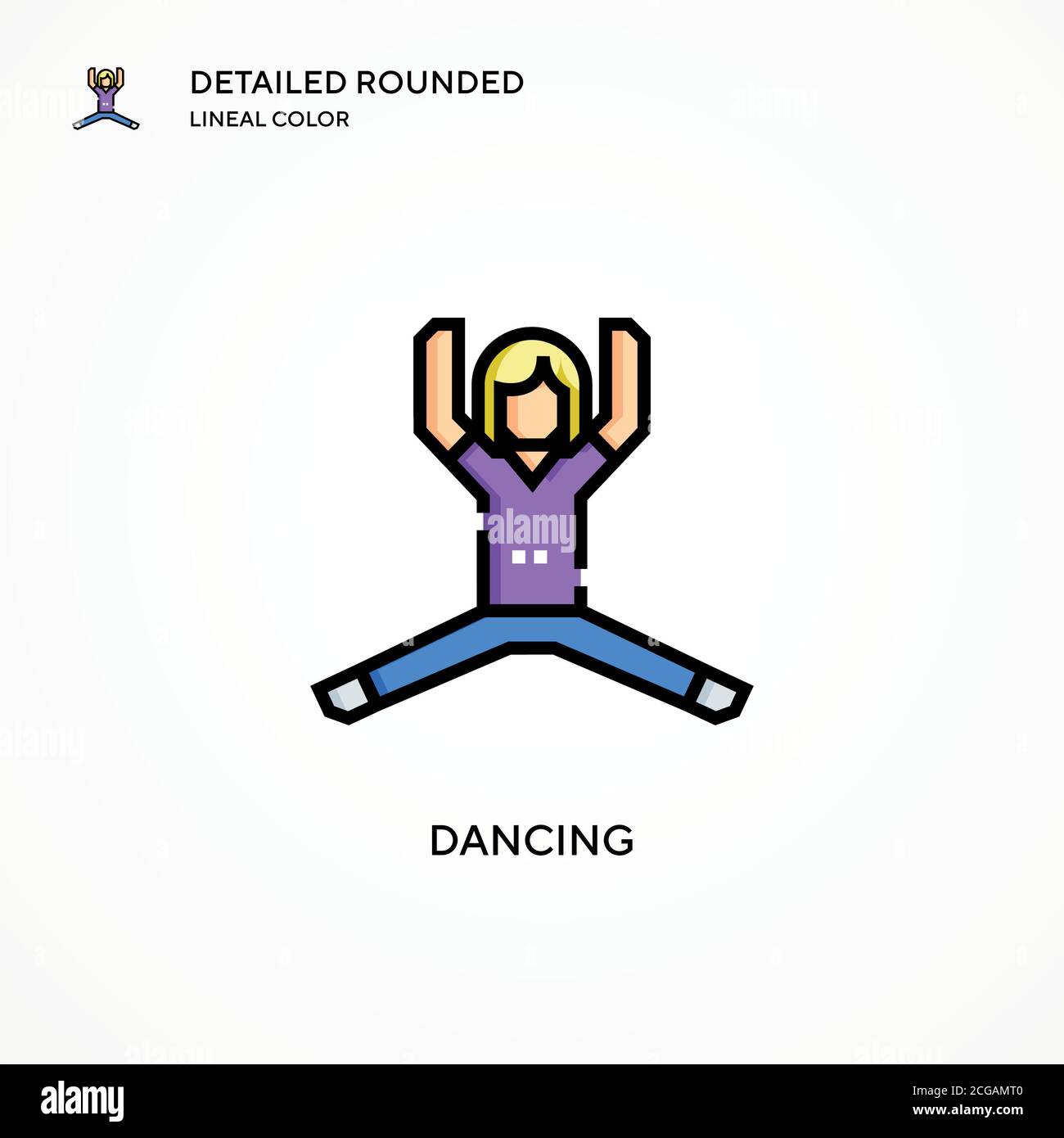 Dancing vector icon. Modern vector illustration concepts. Easy to edit ...