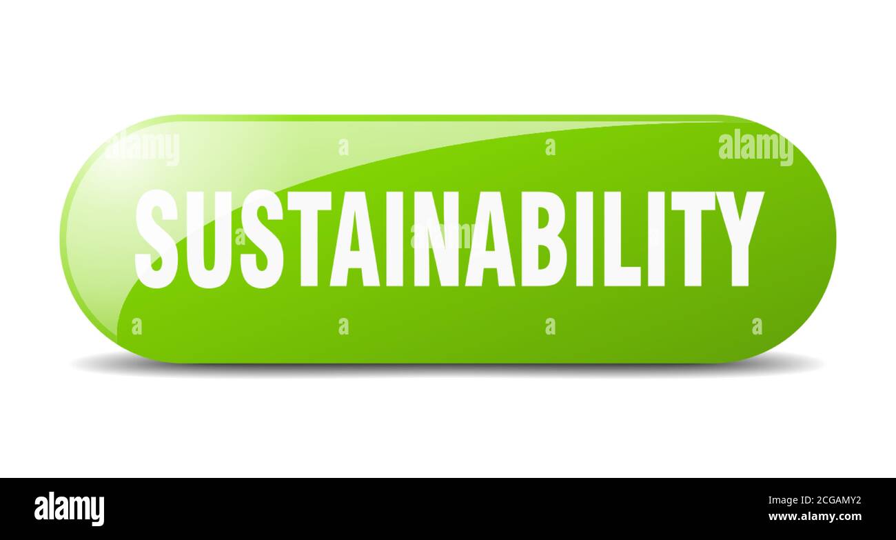 sustainability button. rounded glass sign. sticker. banner Stock Vector ...