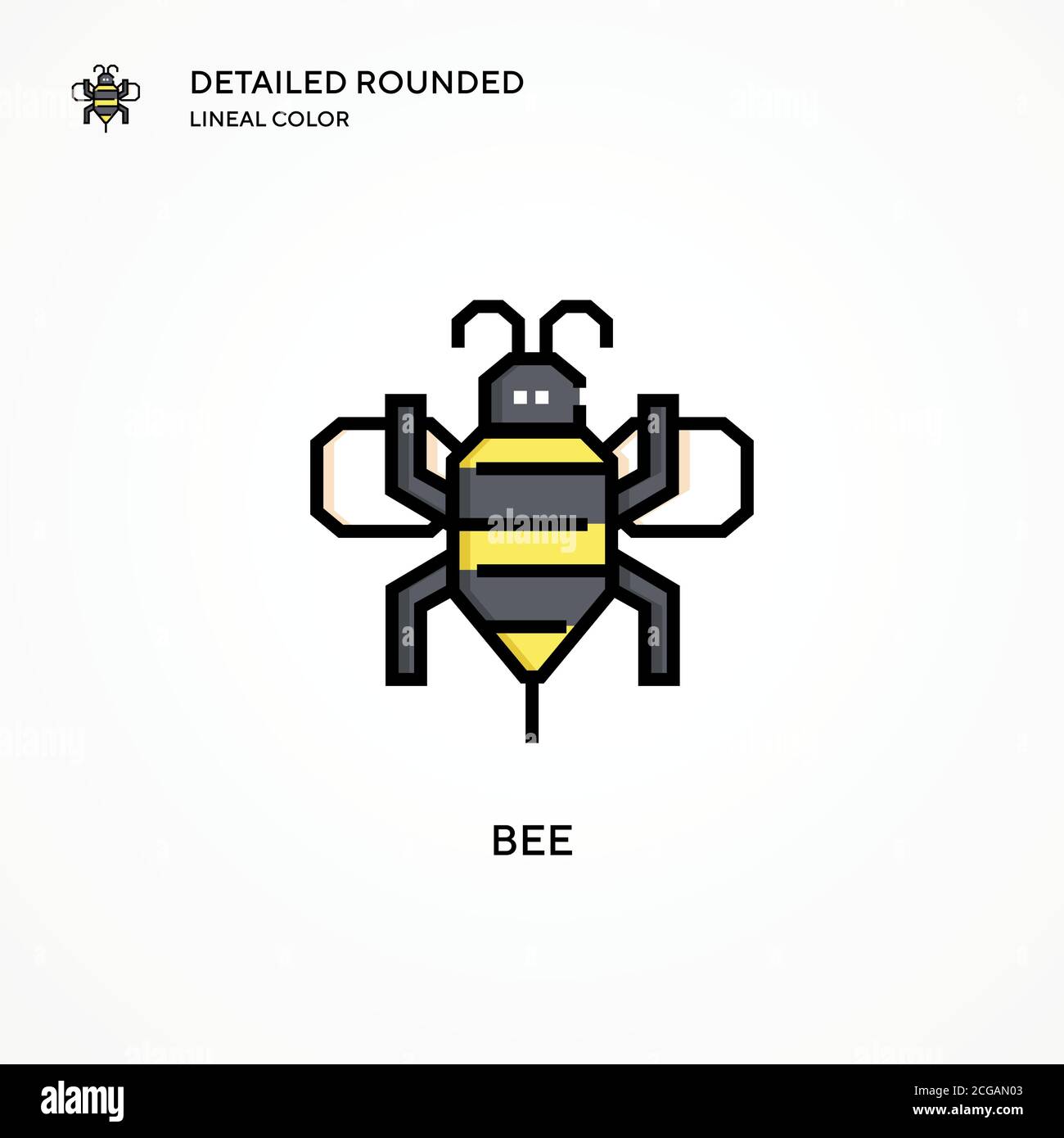 Bee vector icon. Modern vector illustration concepts. Easy to edit and ...