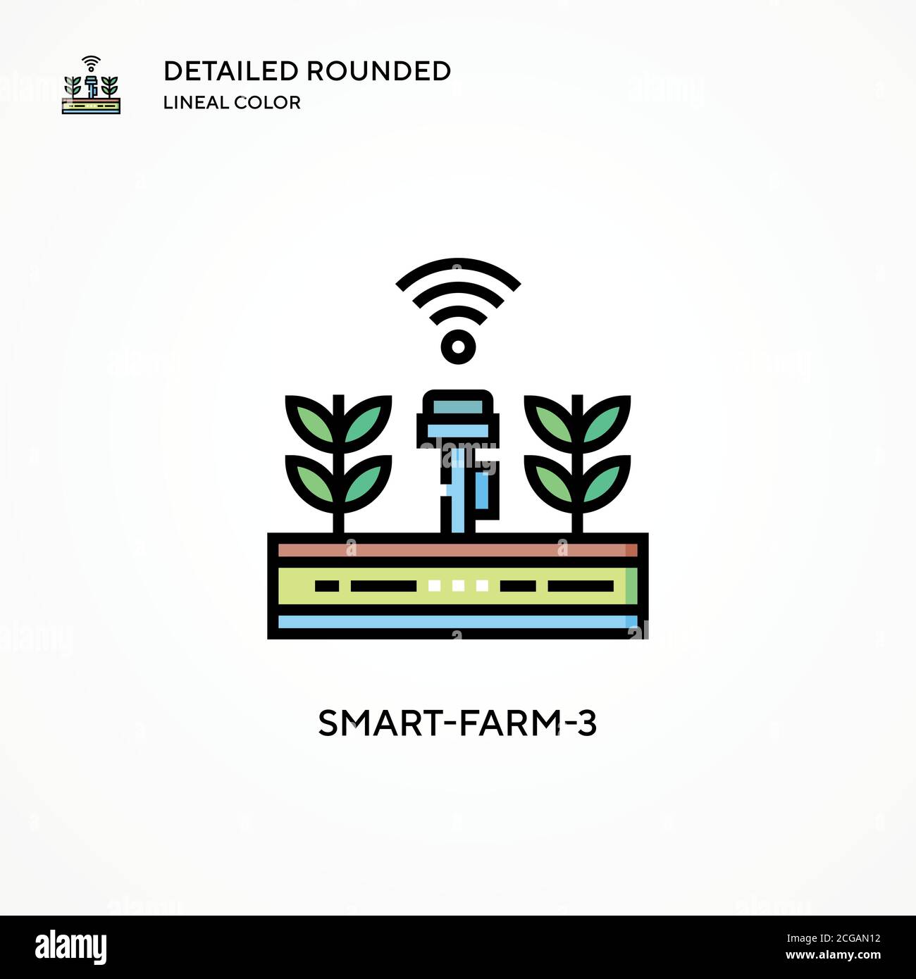 Smart-farm-3 vector icon. Modern vector illustration concepts. Easy to ...