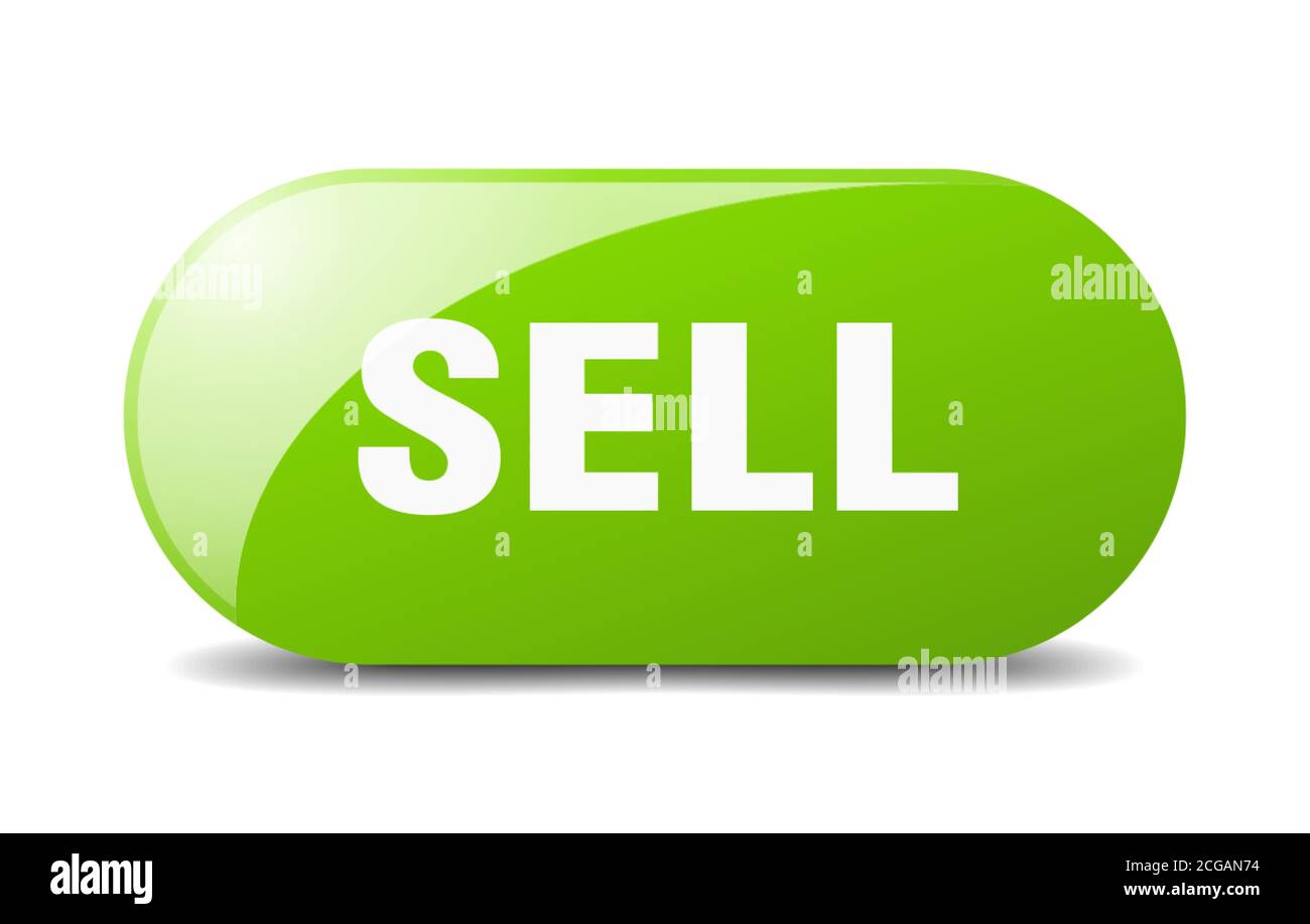 sell button. rounded glass sign. sticker. banner Stock Vector Image & Art - Alamy