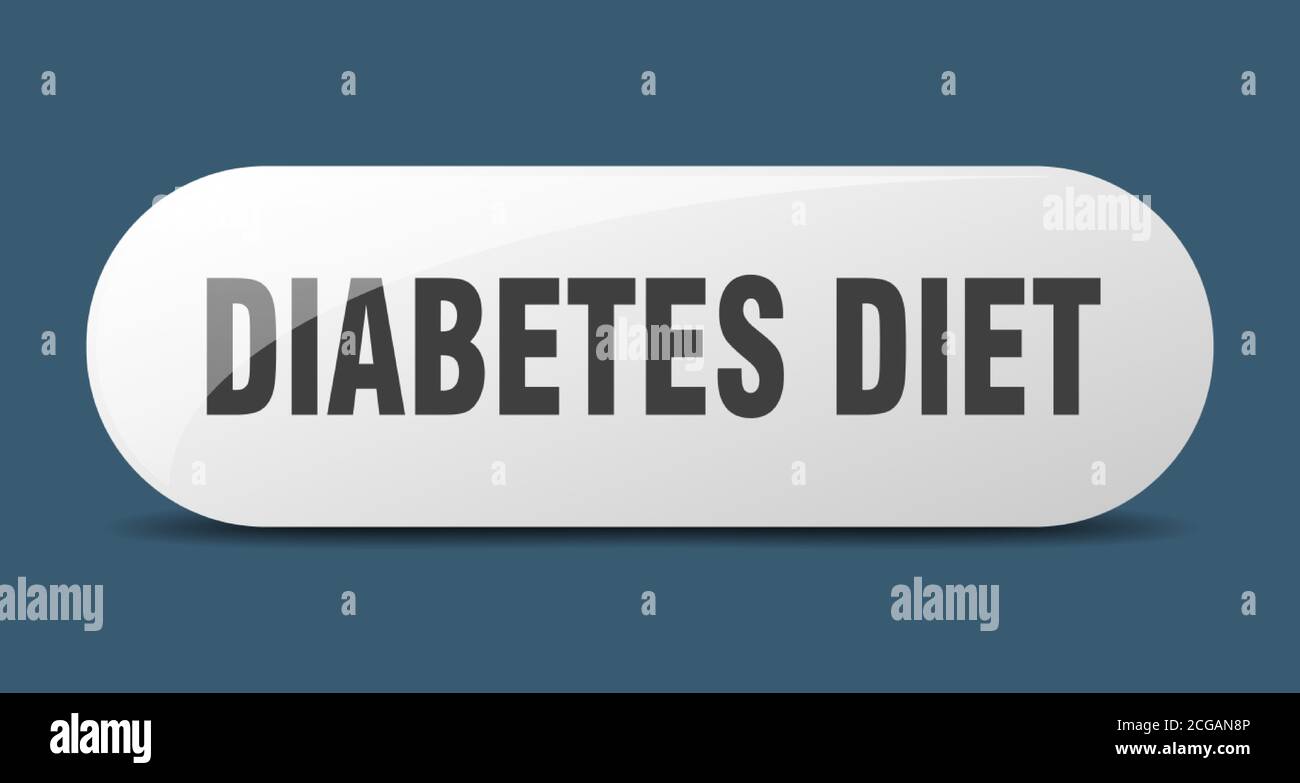diabetes diet button. rounded glass sign. sticker. banner Stock Vector ...