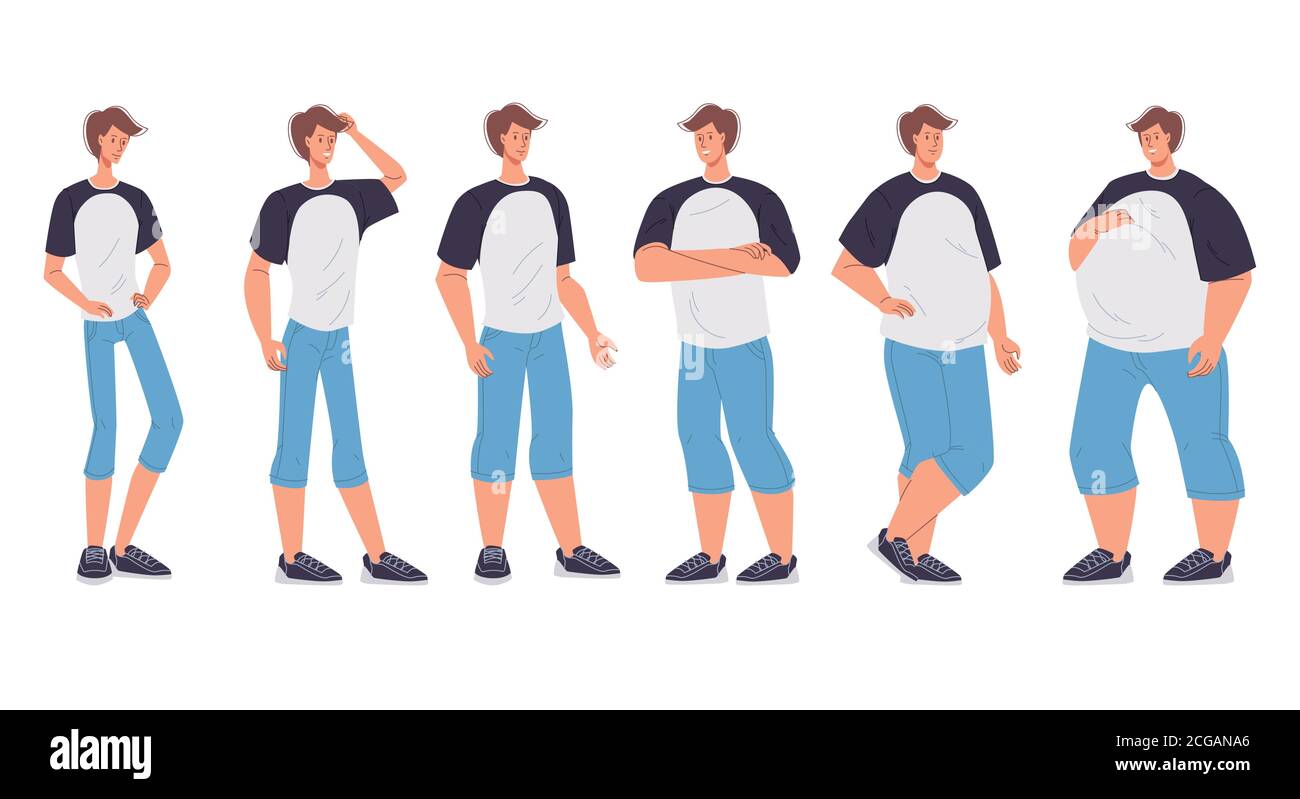 Body shape change Stock Vector Images - Alamy