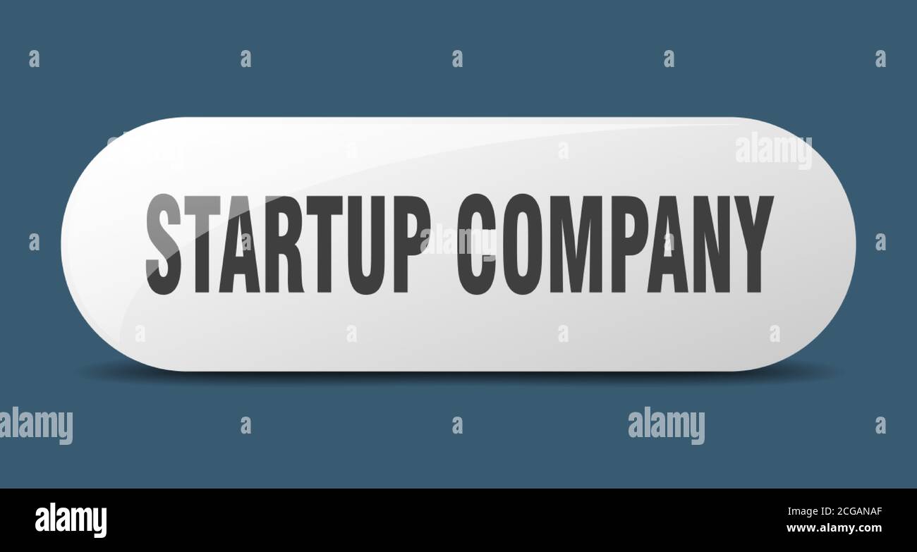 startup company button. rounded glass sign. sticker. banner Stock ...