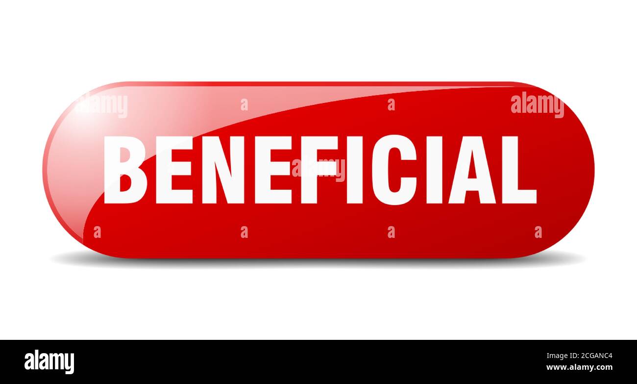 beneficial button. rounded glass sign. sticker. banner Stock Vector ...