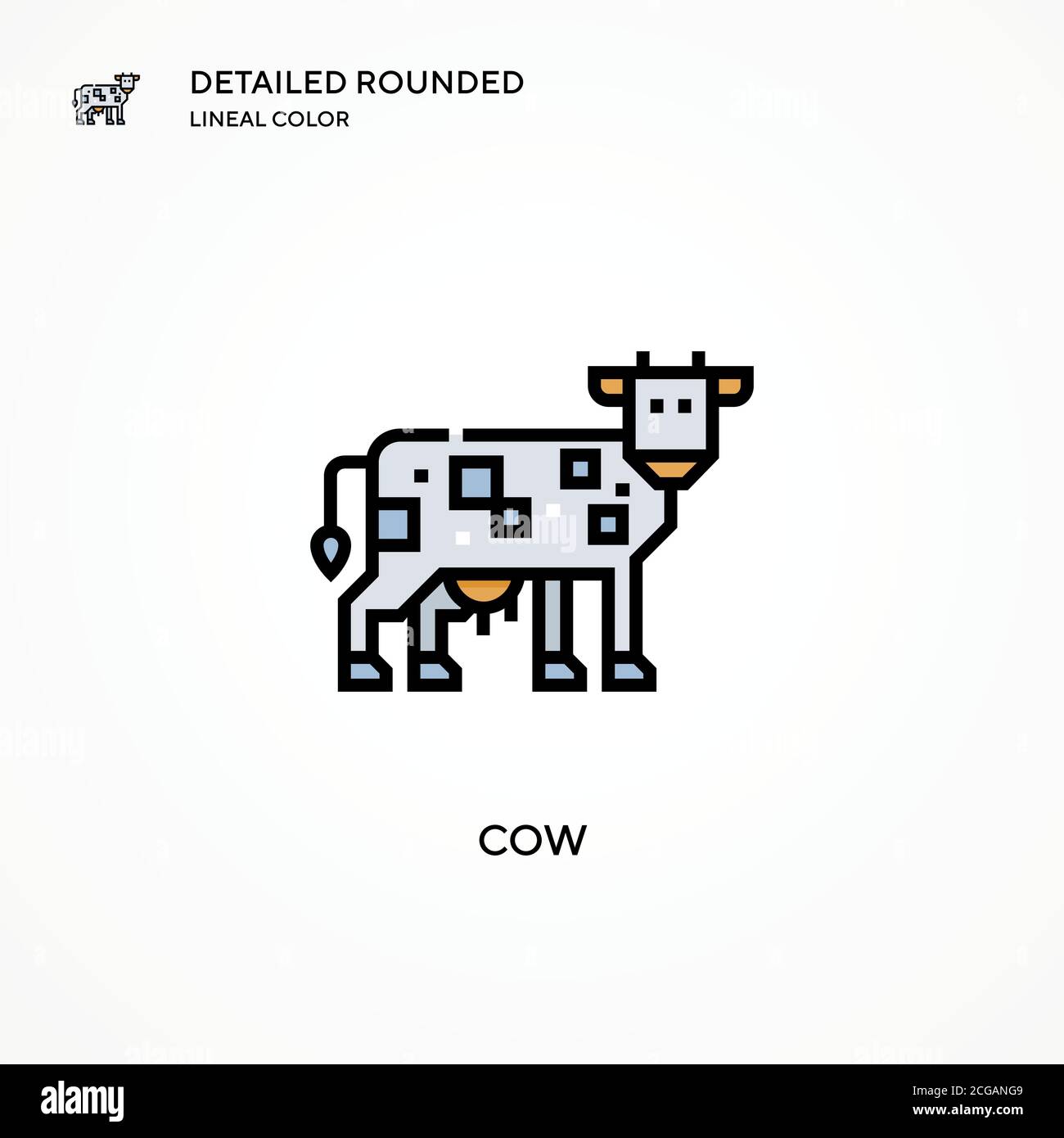 Cow vector icon. Modern vector illustration concepts. Easy to edit and ...