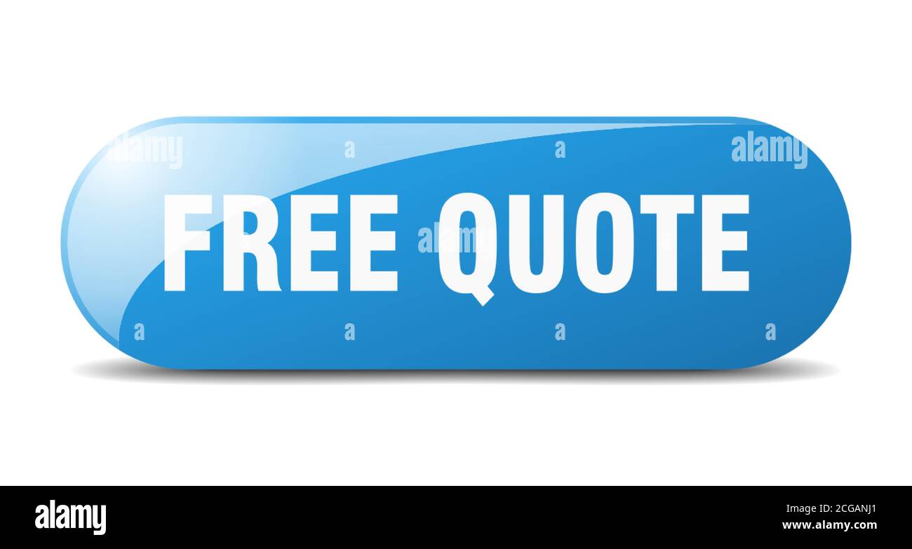 free quote button. rounded glass sign. sticker. banner Stock Vector ...