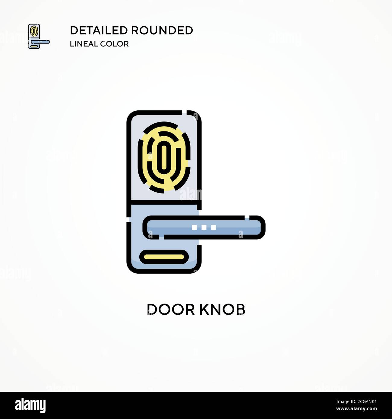 Door knob vector icon. Modern vector illustration concepts. Easy to ...