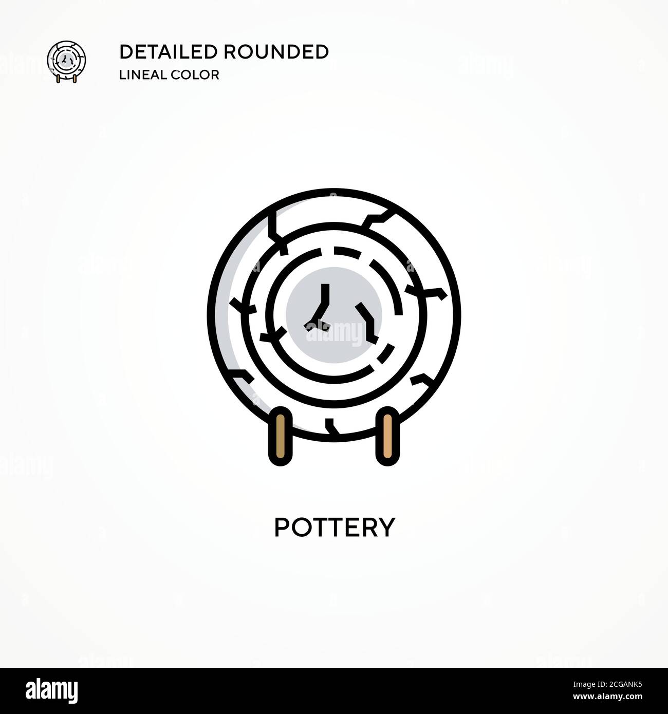 Pottery vector icon. Modern vector illustration concepts. Easy to edit ...