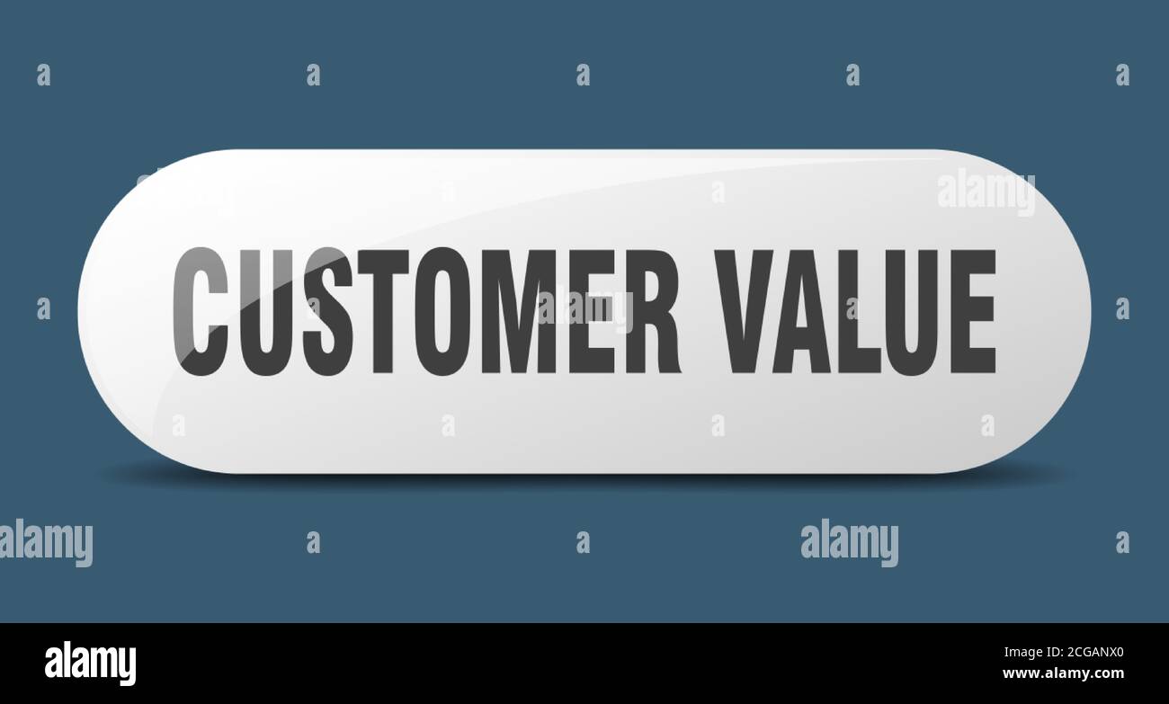 customer value button. rounded glass sign. sticker. banner Stock Vector ...