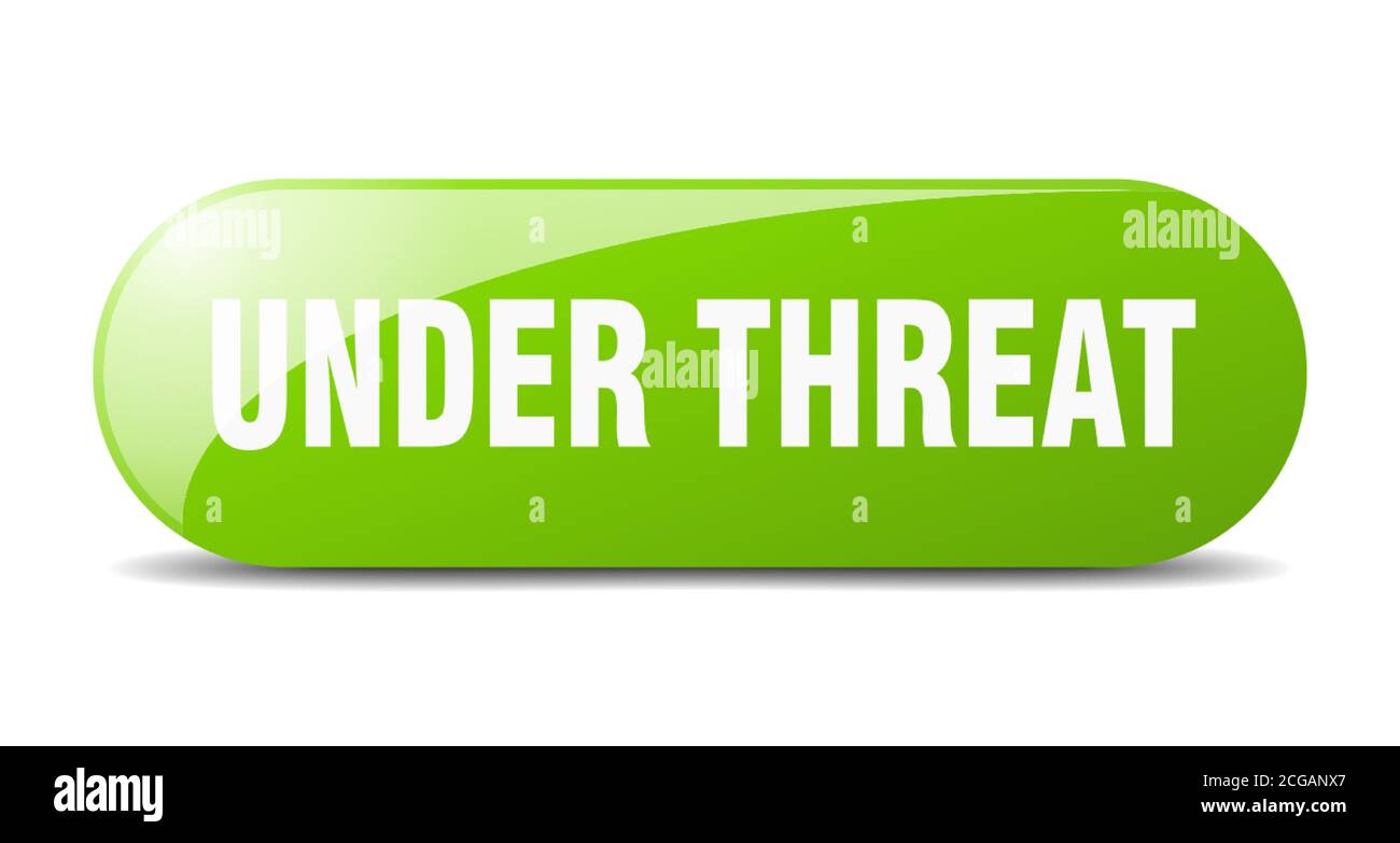 under threat button. rounded glass sign. sticker. banner Stock Vector ...