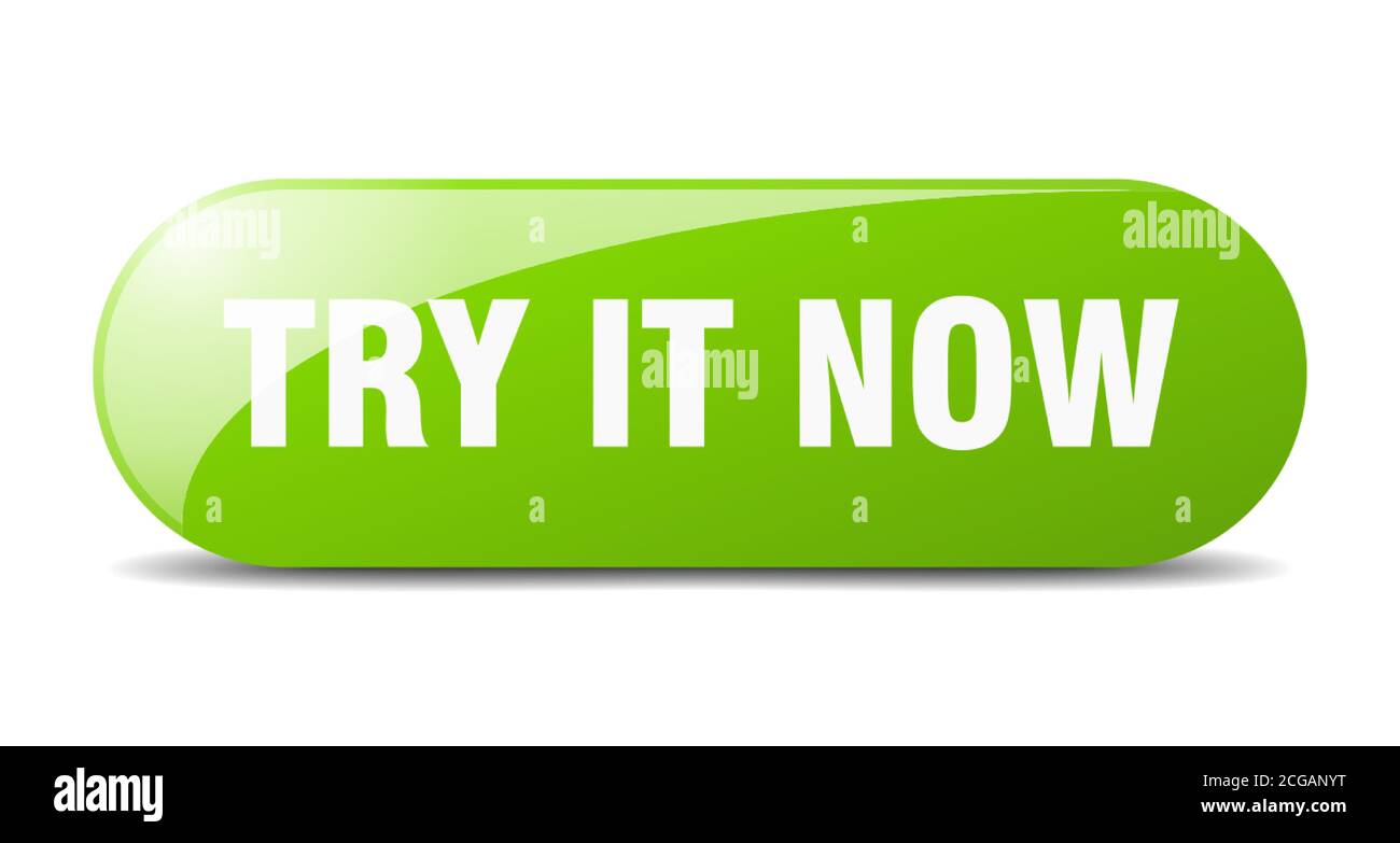 try it now button. rounded glass sign. sticker. banner Stock Vector ...