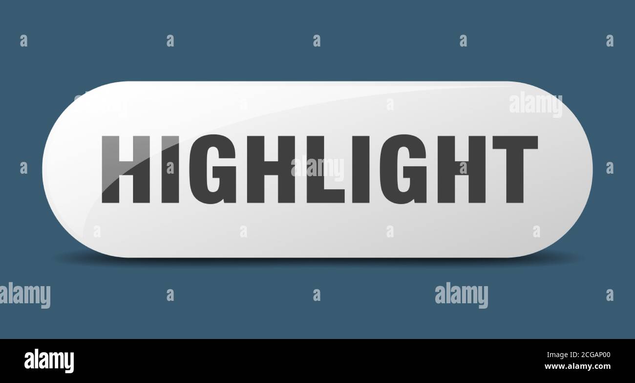 highlight button. rounded glass sign. sticker. banner Stock Vector ...