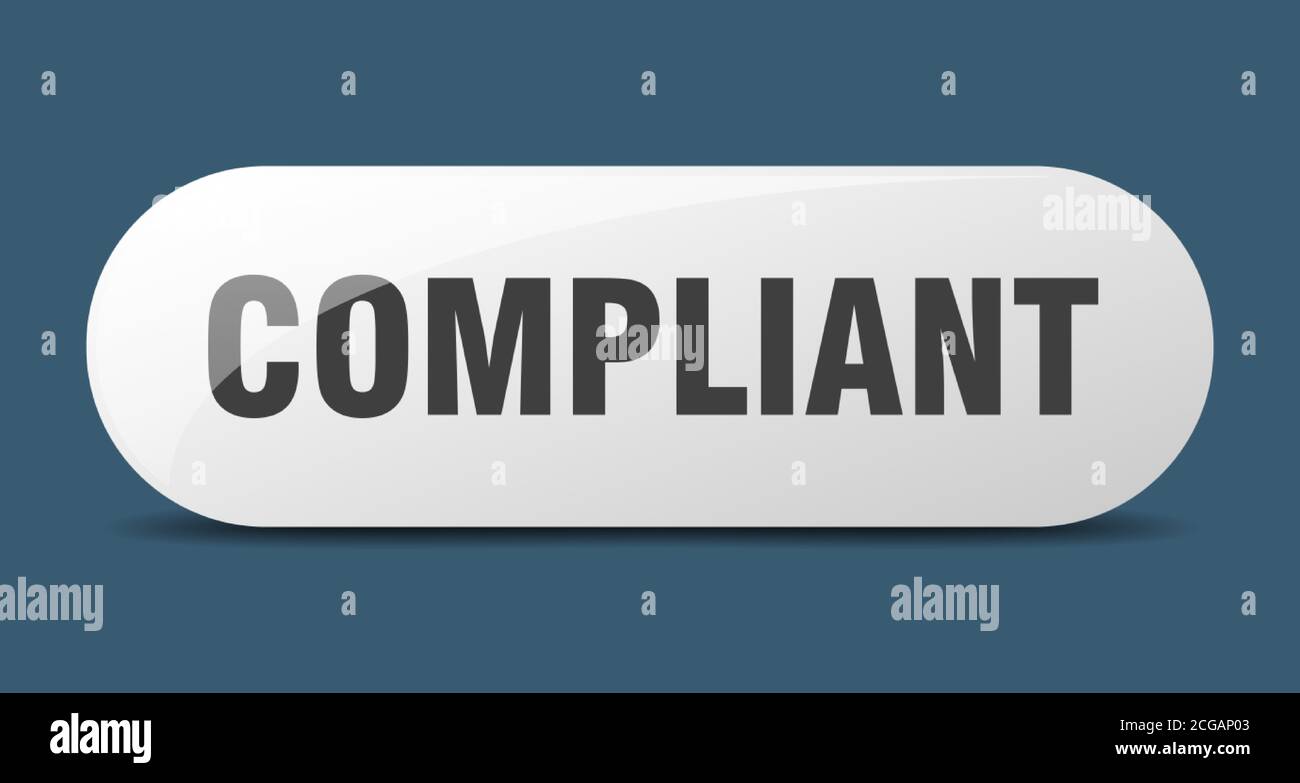 compliant button. rounded glass sign. sticker. banner Stock Vector ...