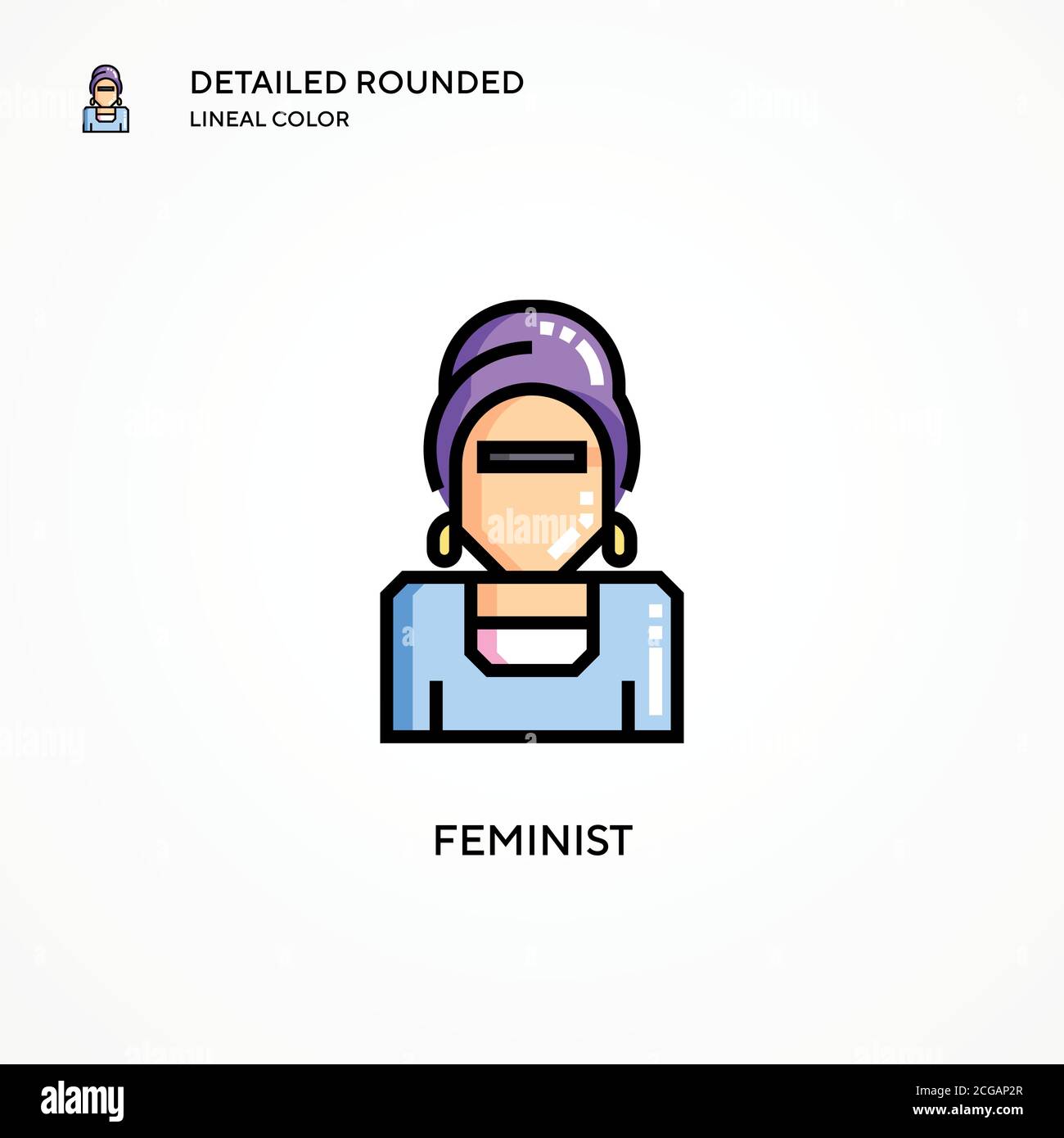 Feminist vector icon. Modern vector illustration concepts. Easy to edit ...
