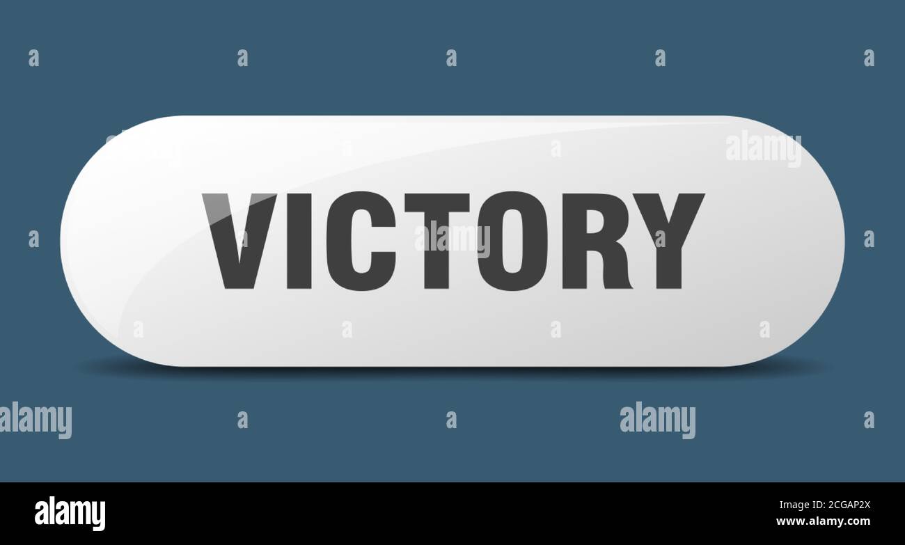victory button. rounded glass sign. sticker. banner Stock Vector Image ...