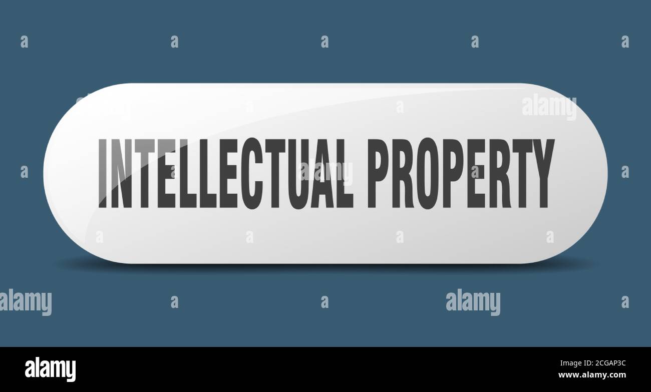 intellectual property button. rounded glass sign. sticker. banner Stock ...