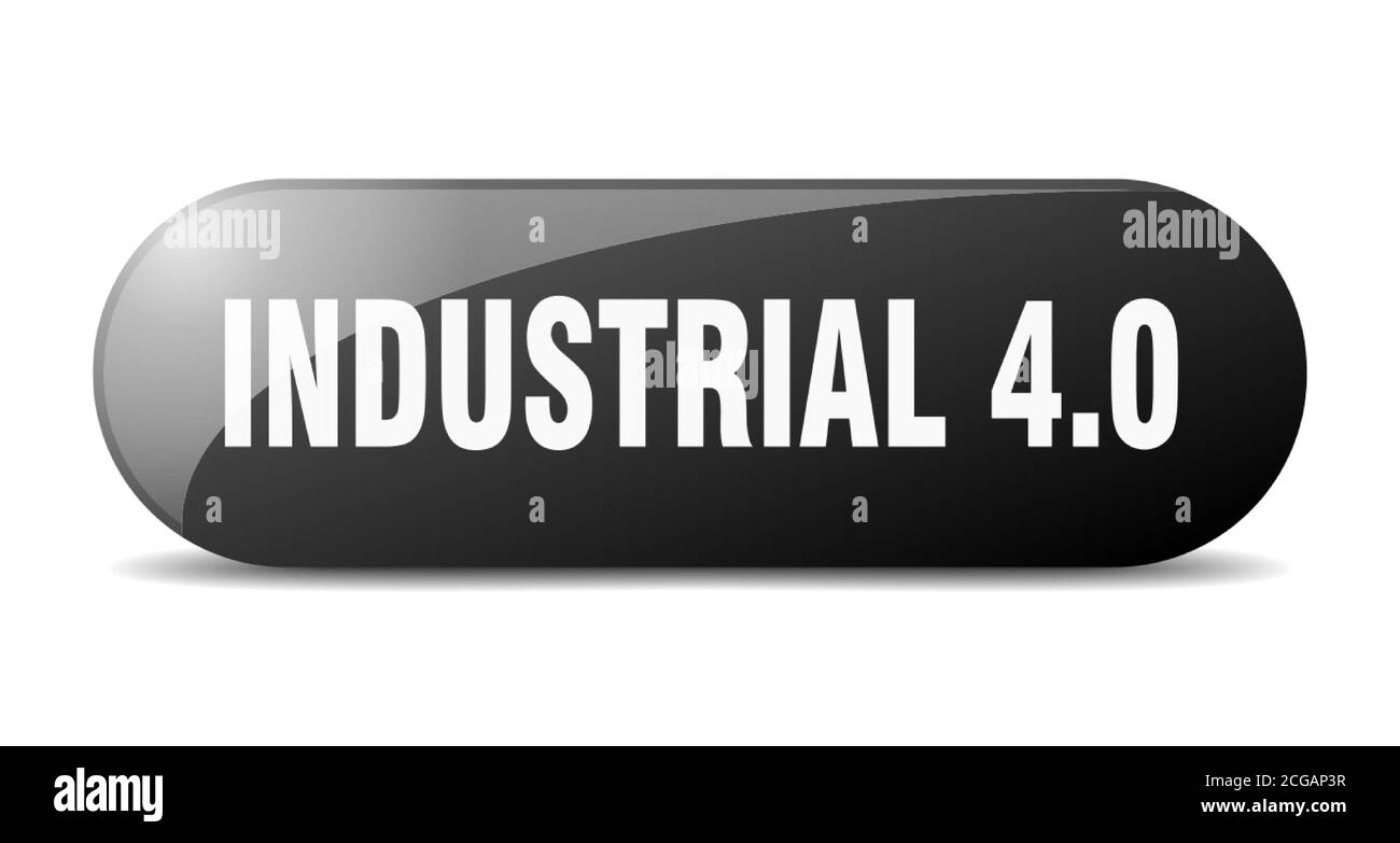 industrial 4.0 button. rounded glass sign. sticker. banner Stock Vector ...